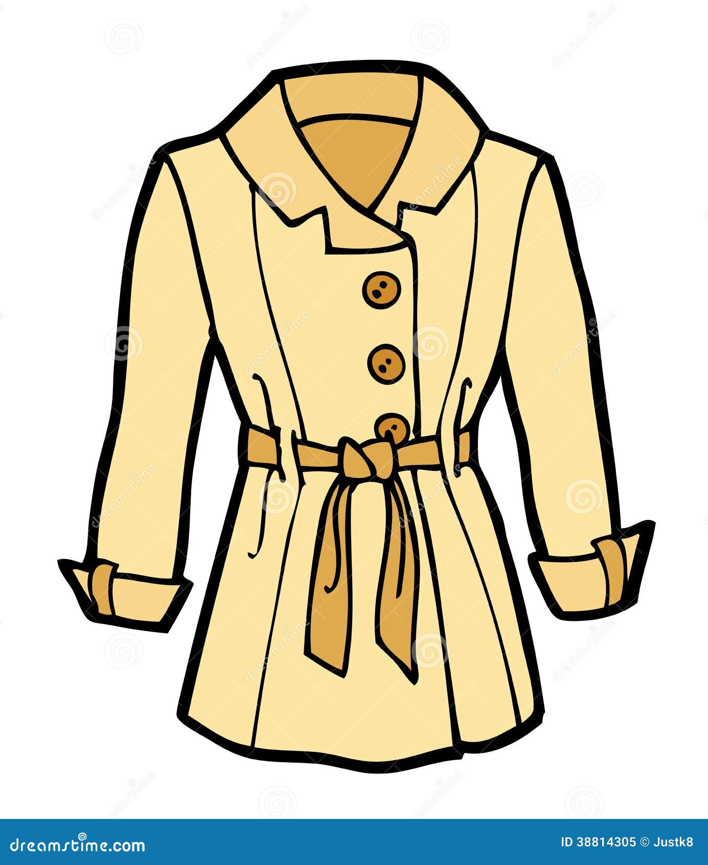 Der Mantel-Karikatur Der Frau Stock Abbildung - Illustration von beige ...