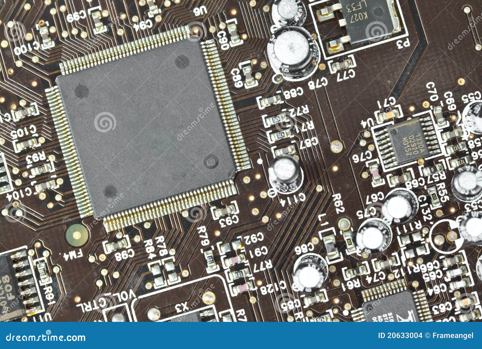 Der Printplattevorstand, Elektronische Bauelemente Stockfoto - Bild von ...