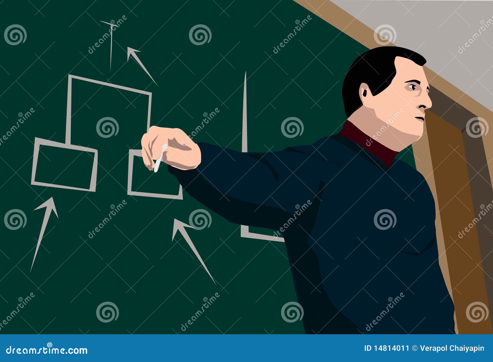 Der Professor stock abbildung. Illustration von schule - 14814011