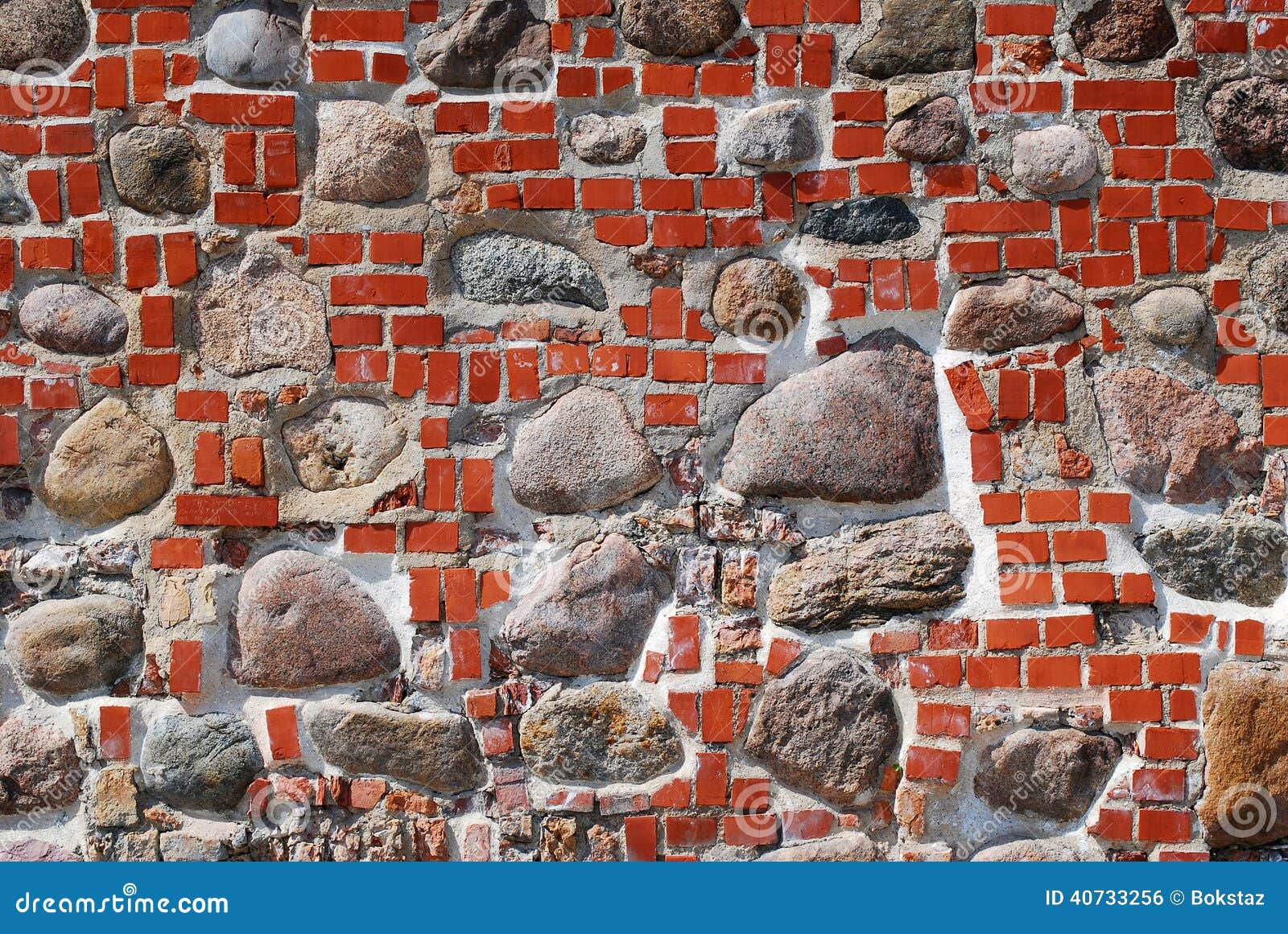 Der Rote Backstein Und Die Steinwand Backround Stockfoto - Bild von ...