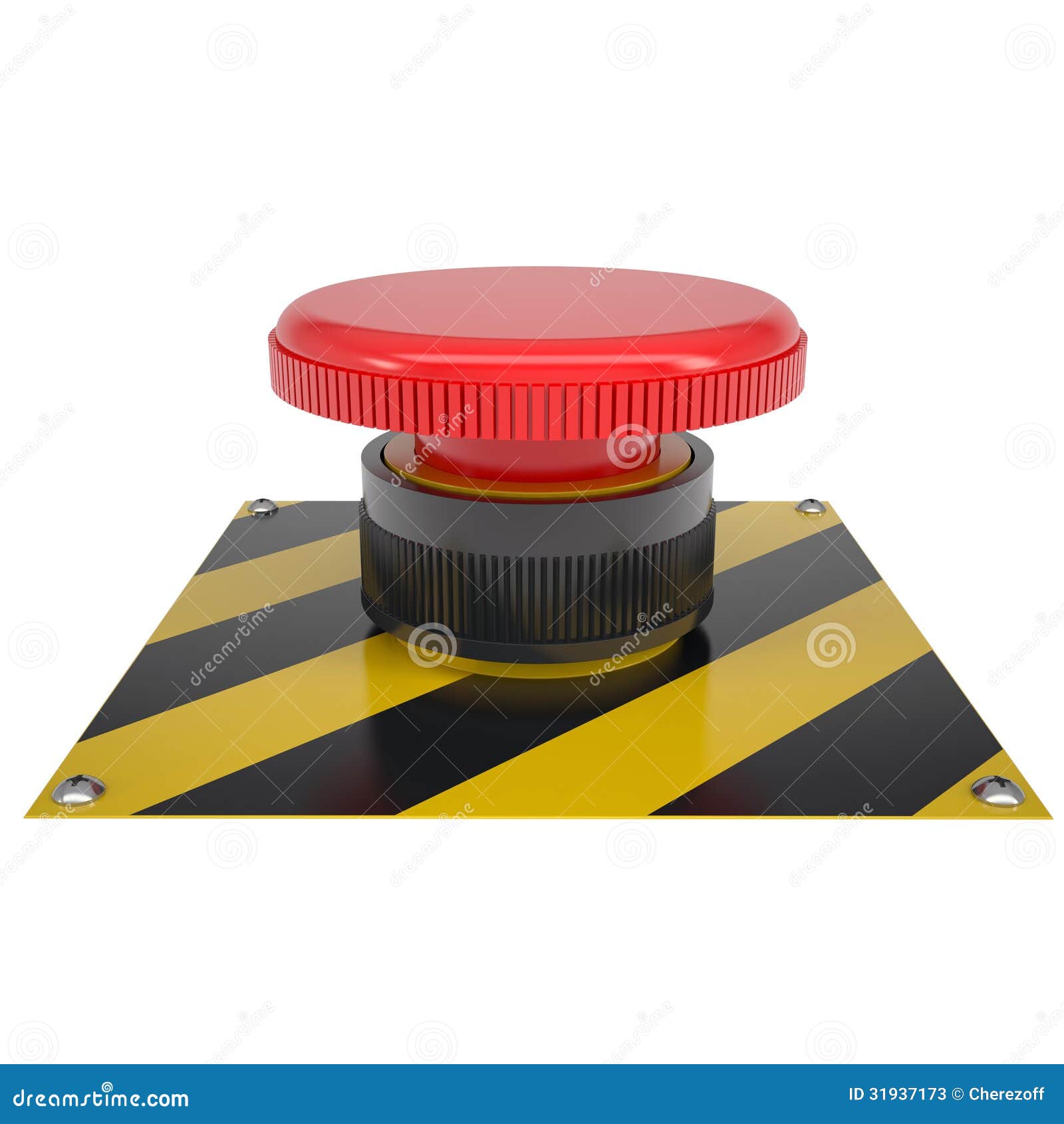 Der Rote Knopf Auf Der Basis Stock Abbildung - Illustration von leer ...