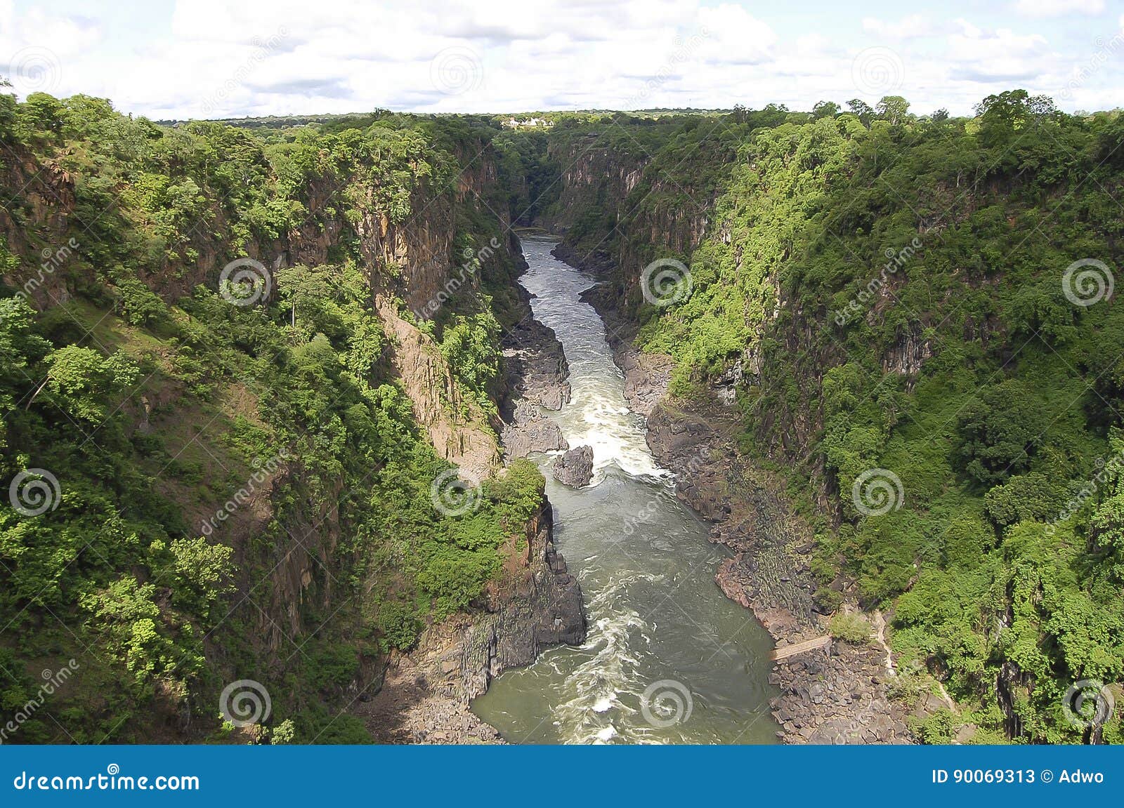 Der Sambesi - Sambia/Simbabwe Stockbild - Bild von grün, hoch: 90069313