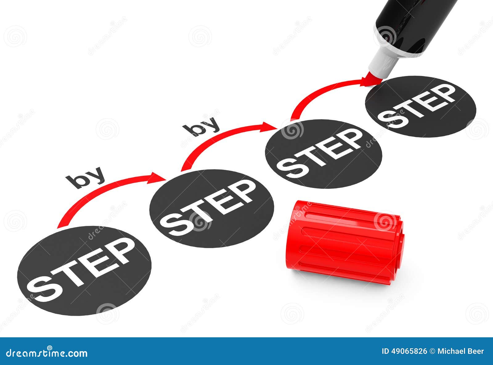 Der schrittweise Prozess stock abbildung. Illustration von diagramm ...