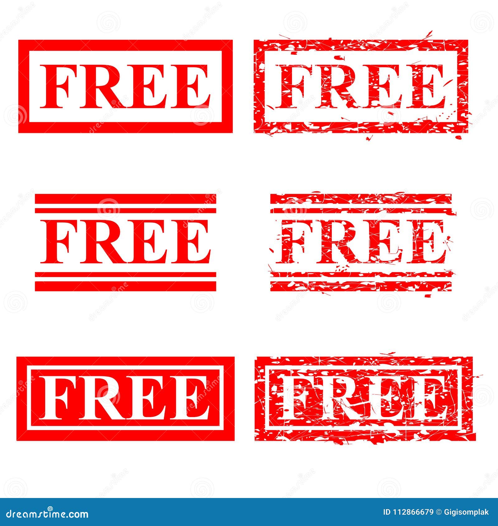 Der 6 Stempel-Effekt Geben Frei Vektor Abbildung - Illustration von ...