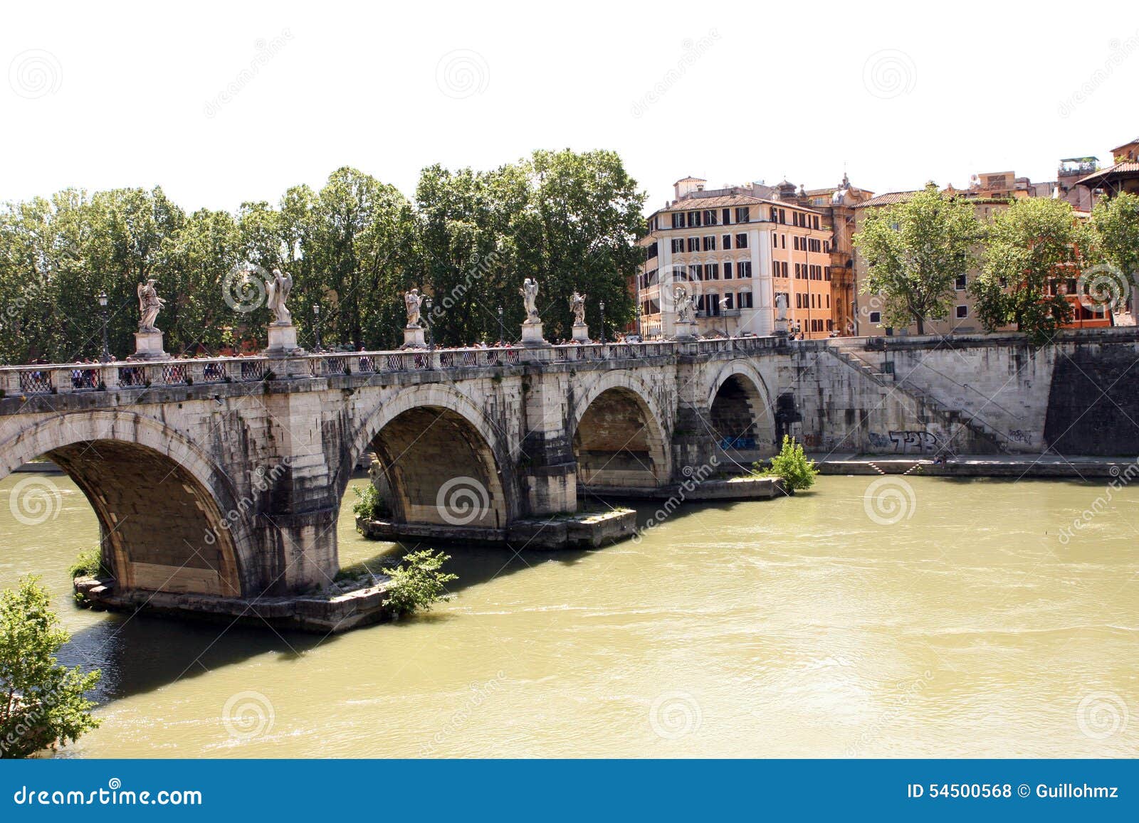 Der Tiber-Fluss Rom Italien Redaktionelles Stockfoto - Bild von brücke ...