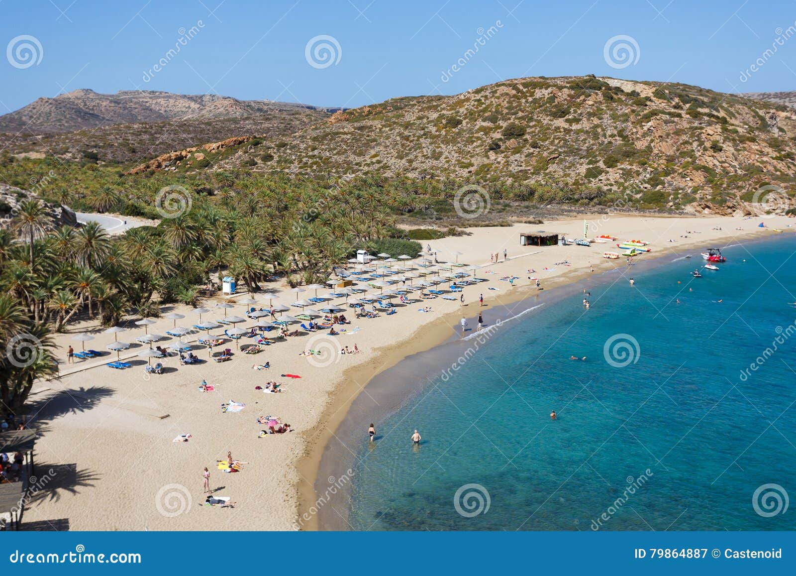 Der Vai-Strand, Kreta stockbild. Bild von palme, insel - 79864887