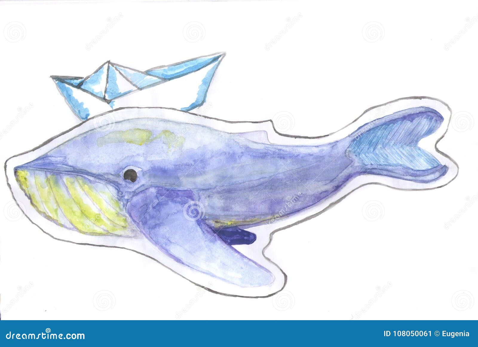 Der Wal, Der in Einer Unwirklichen Welt Fest Ist Stock Abbildung ...