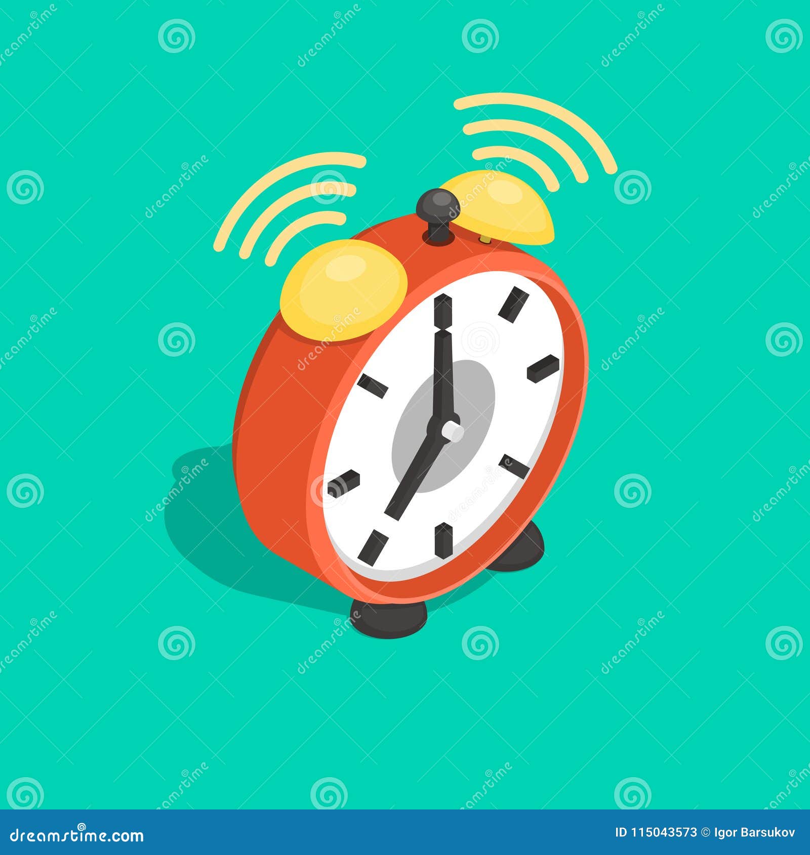 Der Wecker vektor abbildung. Illustration von klassisch - 115043573