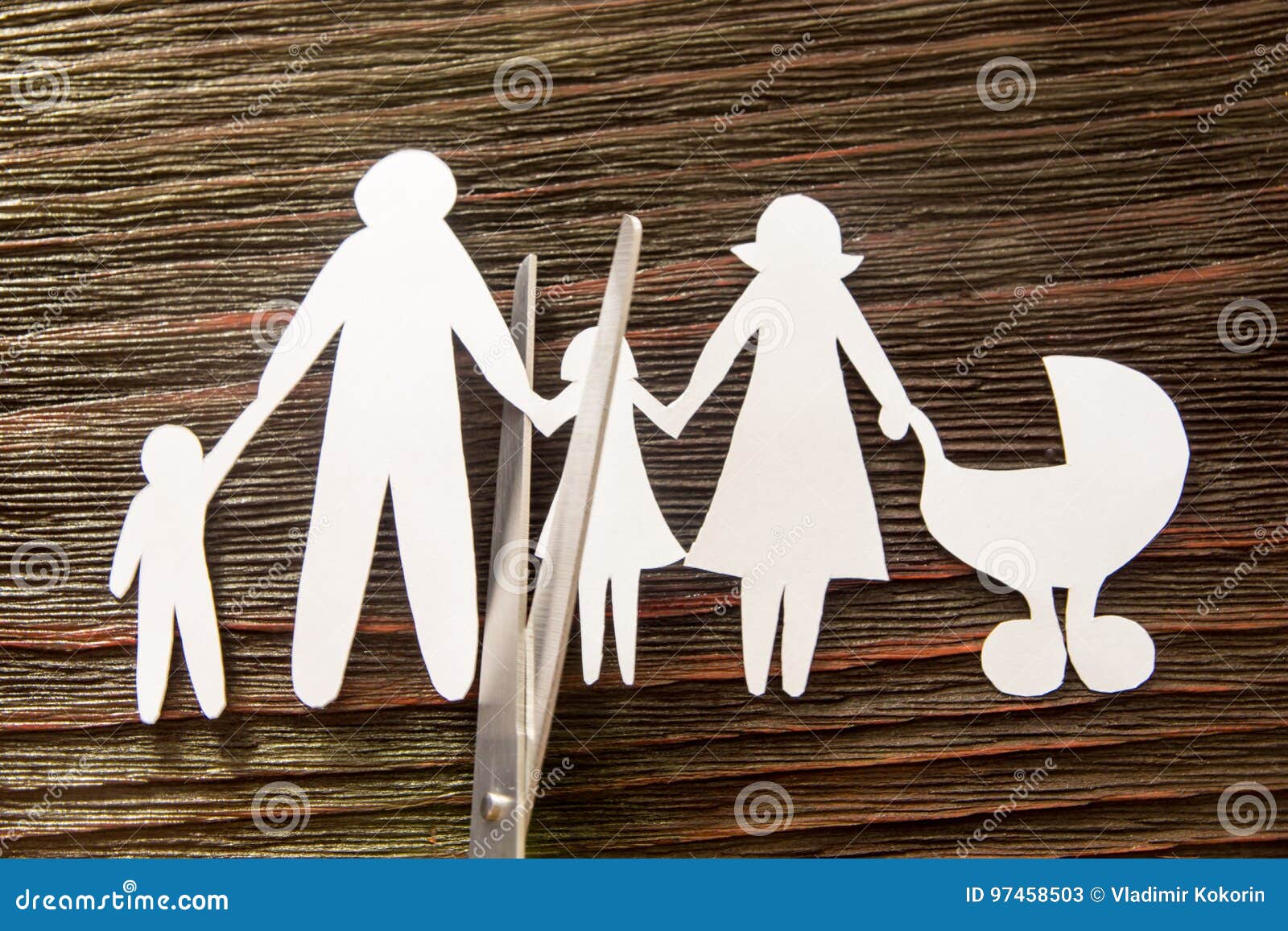 Der Zerfall Der Familie Scheidung Abschnittkinder Stockbild - Bild von ...