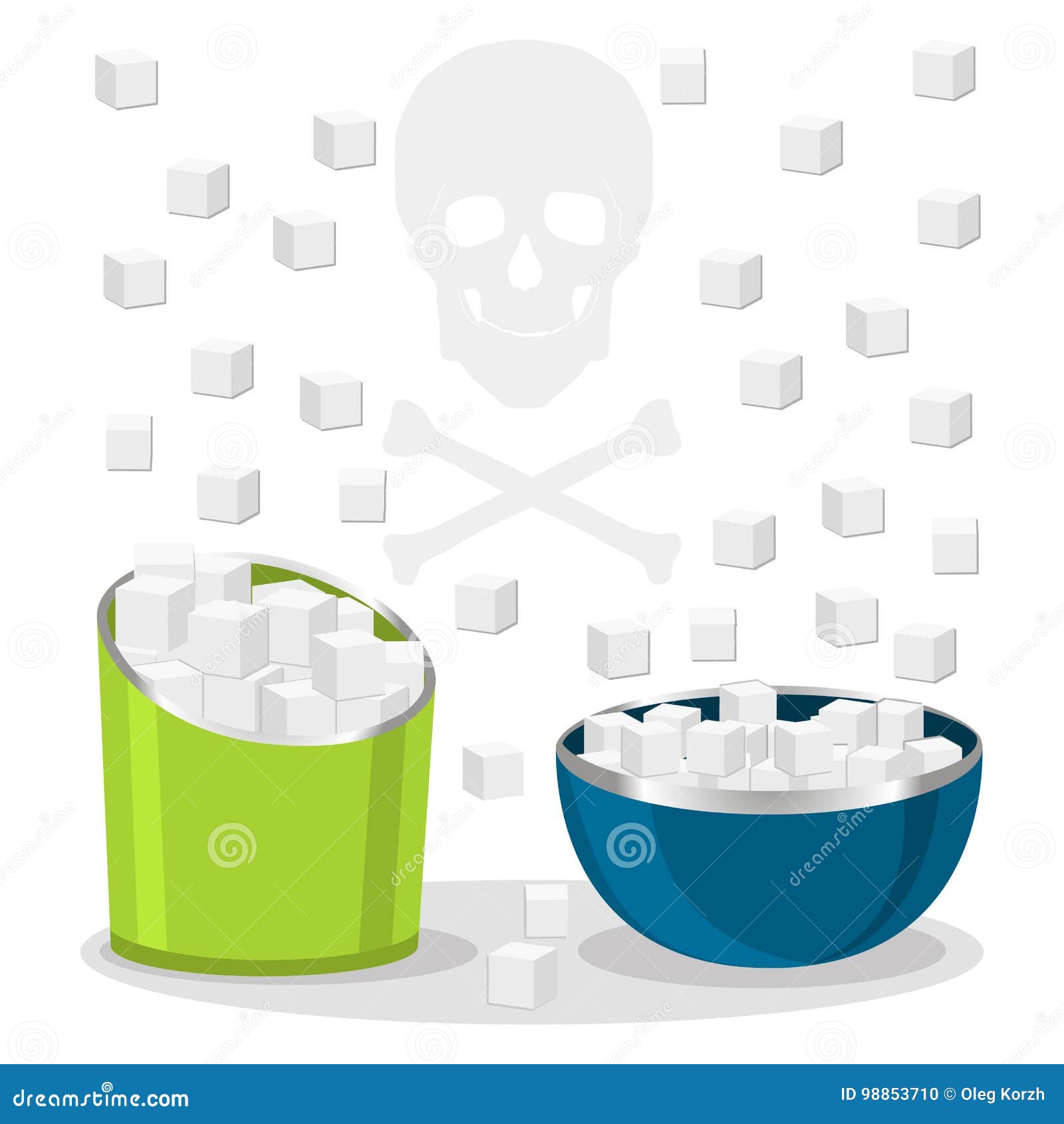 Der Zucker vektor abbildung. Illustration von getrennt - 98853710