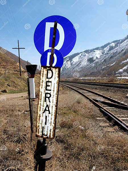Derail sign stock photo. Image of railroad, derail, track - 4813736