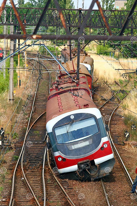 Derailed train stock image. Image of derailment, track - 9597977