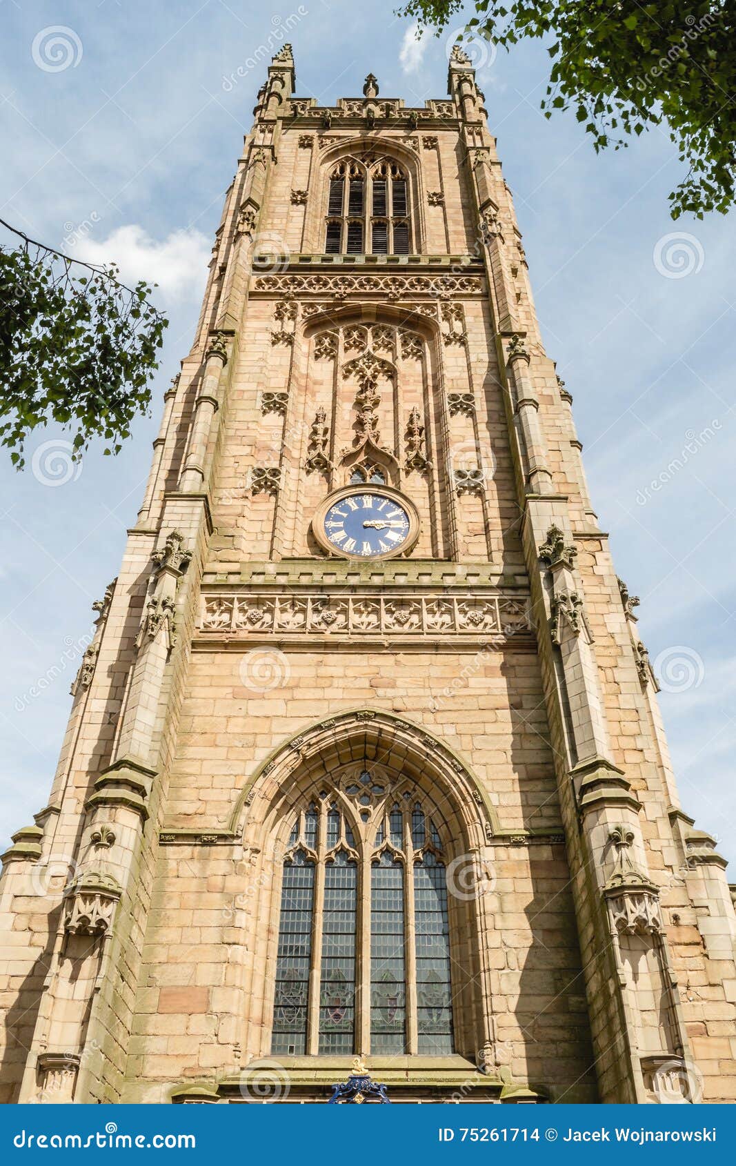 Derby Cathedral Tower a stock photo. Image of exterior - 75261714