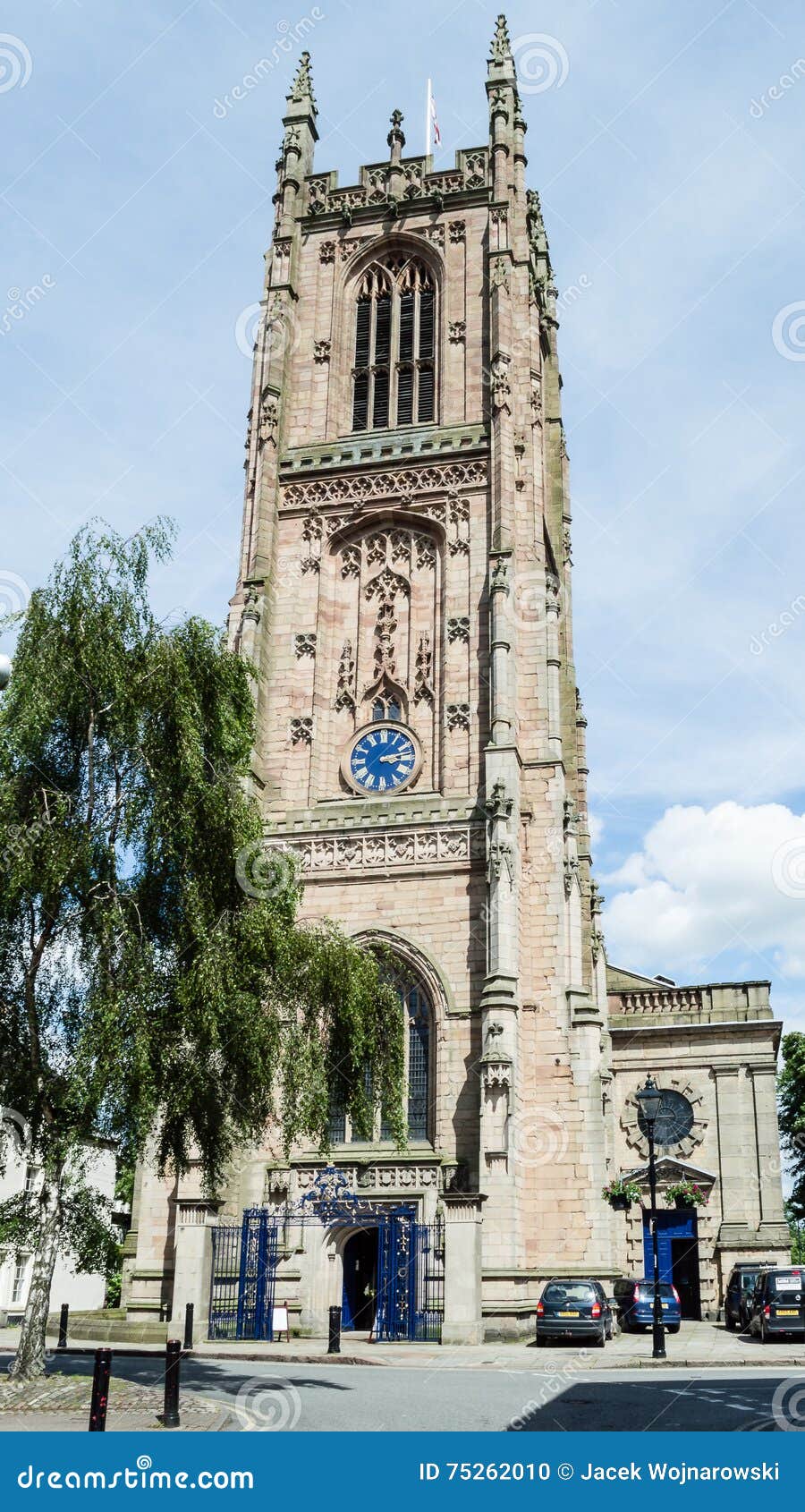 Derby Cathedral Tower Facade Editorial Image - Image of urban ...