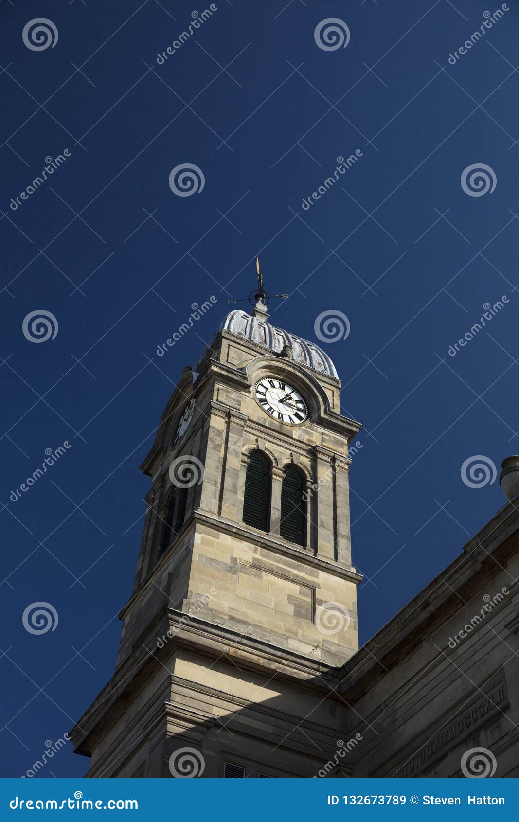 Derby, Derbyshire, UK: October 2018: Clocktower of Derby Guildhall and ...