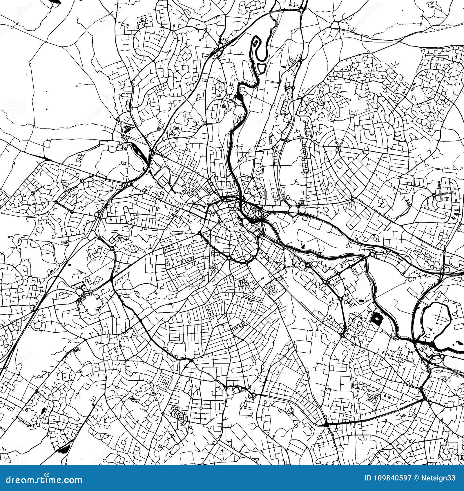 Derby Downtown Vector Map stock vector. Illustration of presentation ...