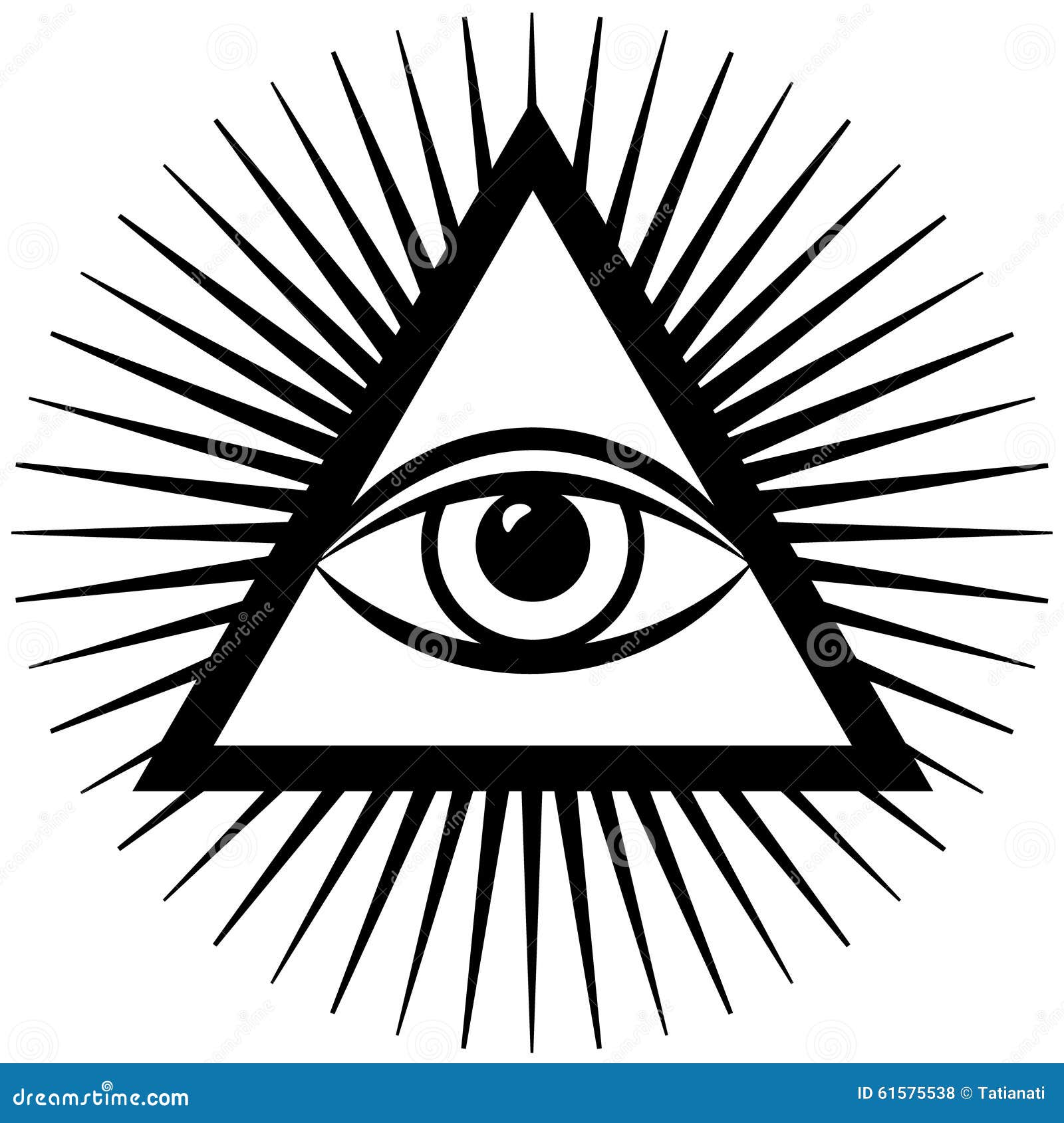 Derde Oog vector illustratie. Illustration of verlichting - 61575538