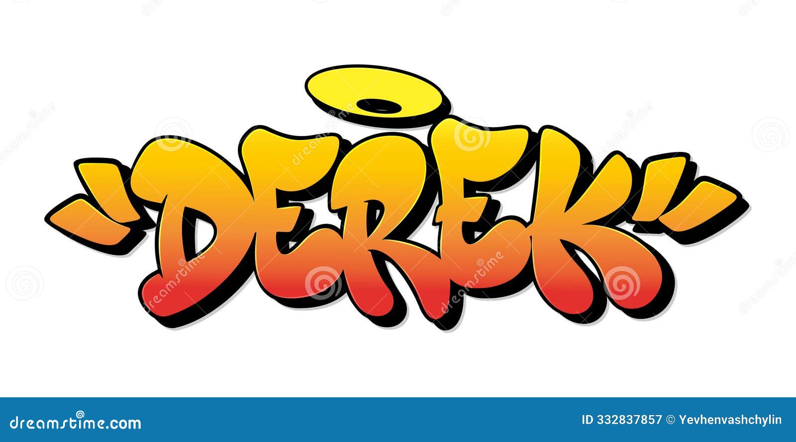 Derek Name in Graffiti Style. Vector Illustration. Stock Vector ...