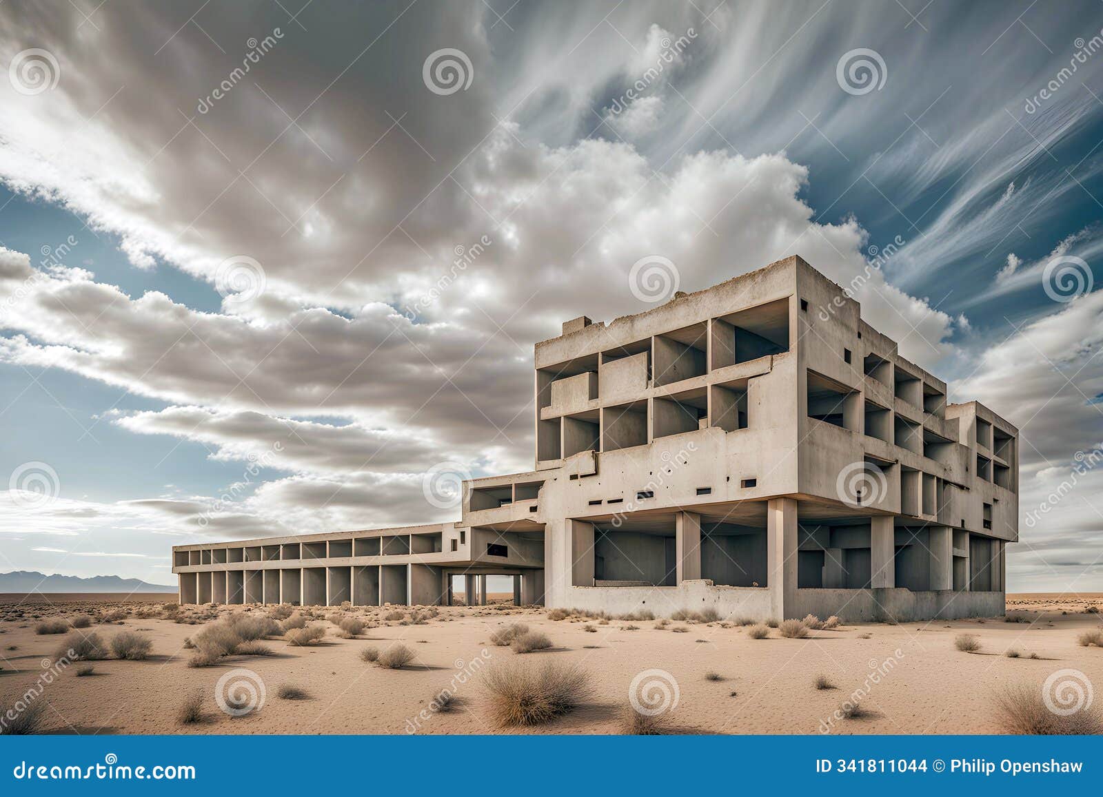 Desolate Desert Dead End Illustration Royalty-Free Stock Image ...