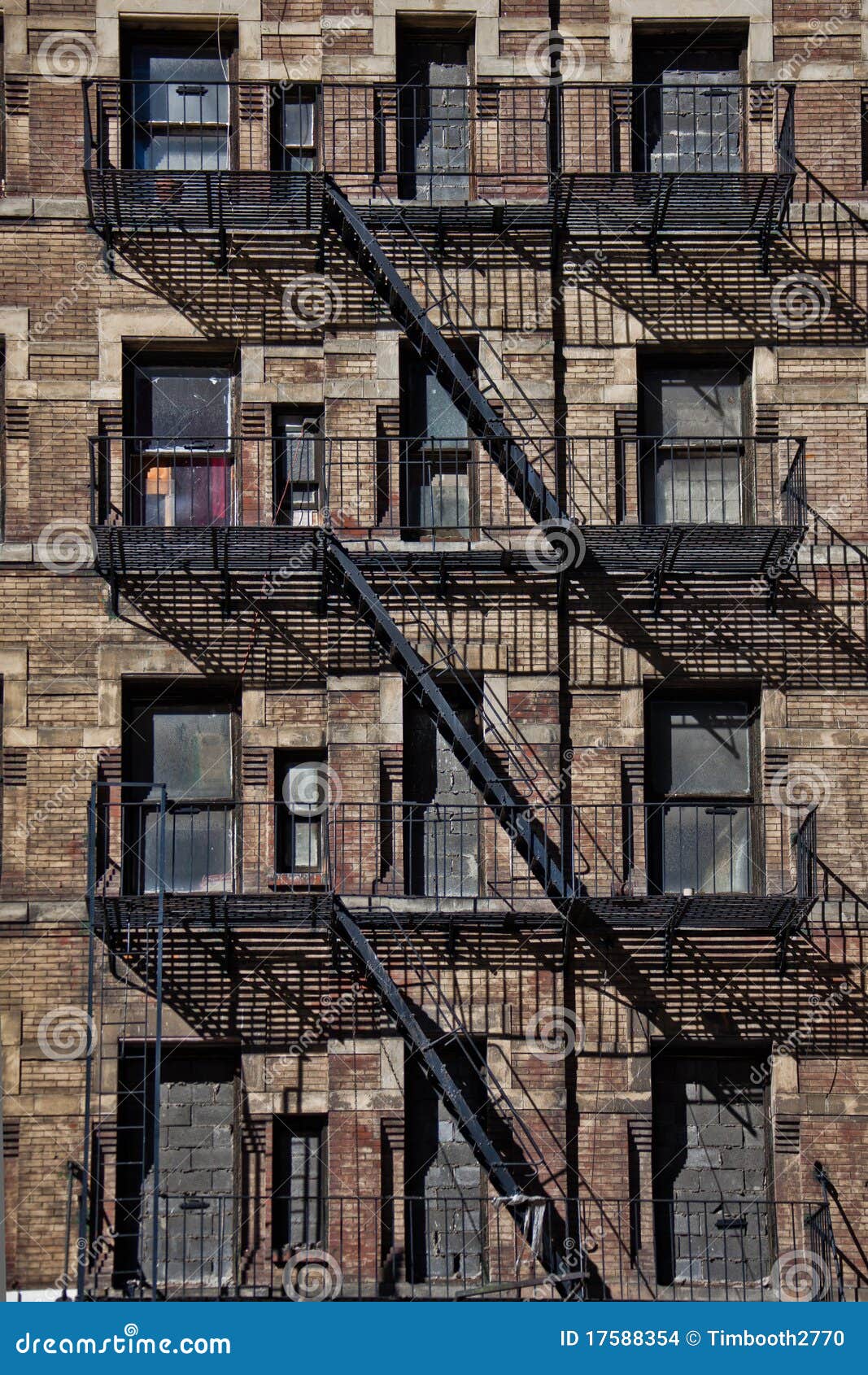 Derelict Bricked Up Building Stock Photo - Image of ladder, east: 17588354