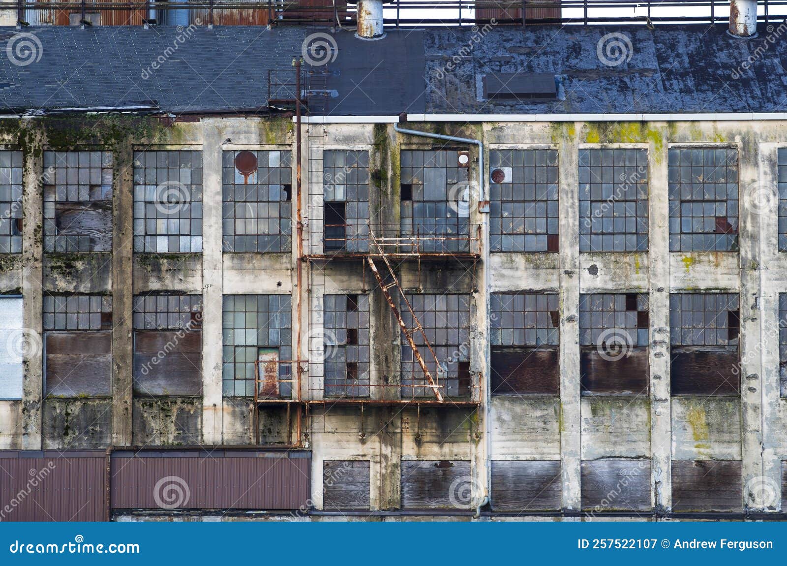 Derelict Building with Broken Windows. Stock Image - Image of derelict ...