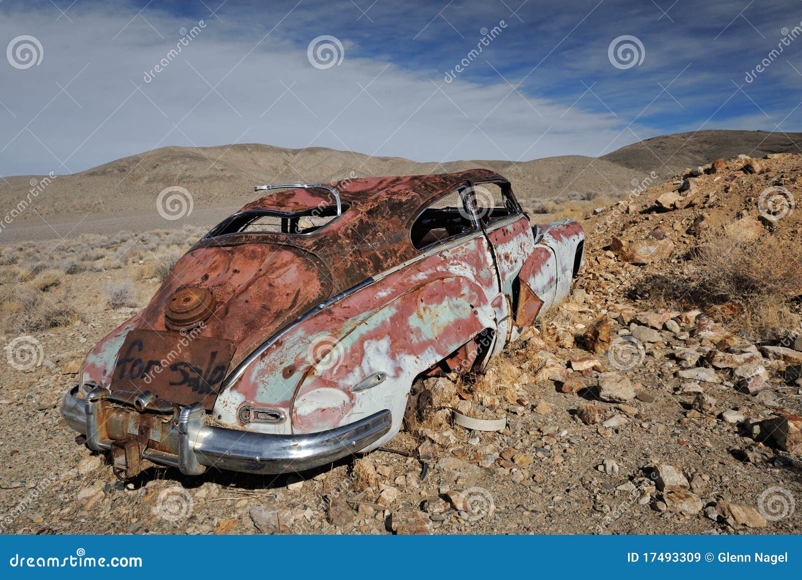 Derelict Car at Aguereberry Camp Stock Image - Image of desert ...