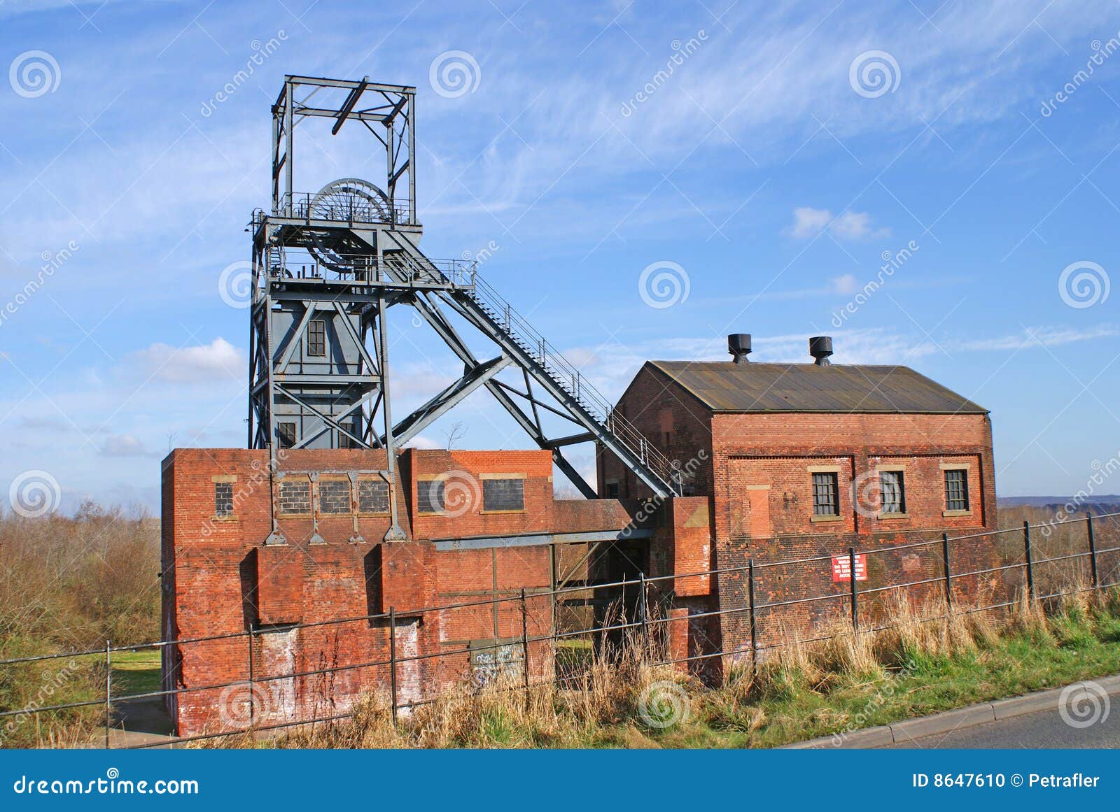 Derelict Coal Mine stock photo. Image of frame, hoist - 8647610