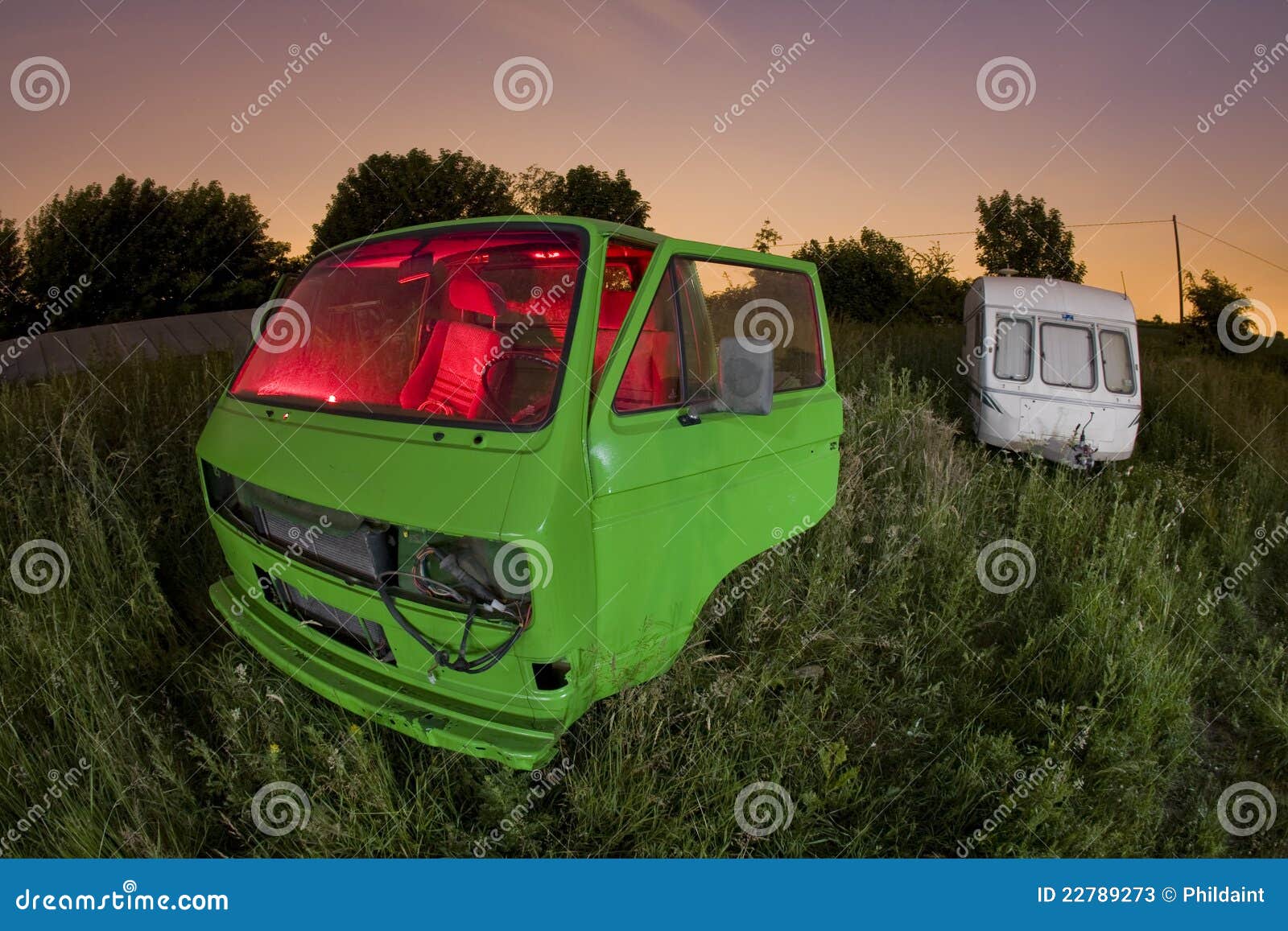 Derelict van stock image. Image of land, scrap, transport - 22789273