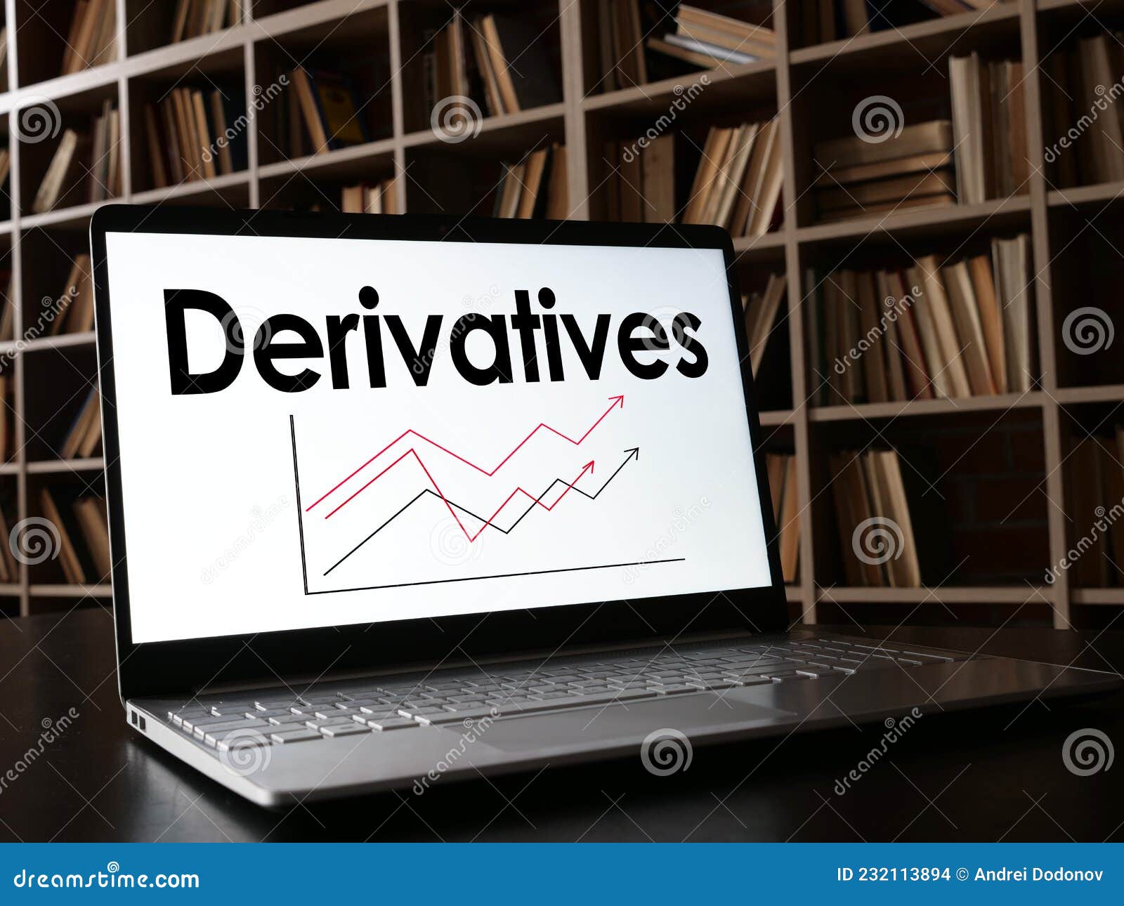 Derivatives are Shown on the Business Photo Using the Text Stock Photo ...