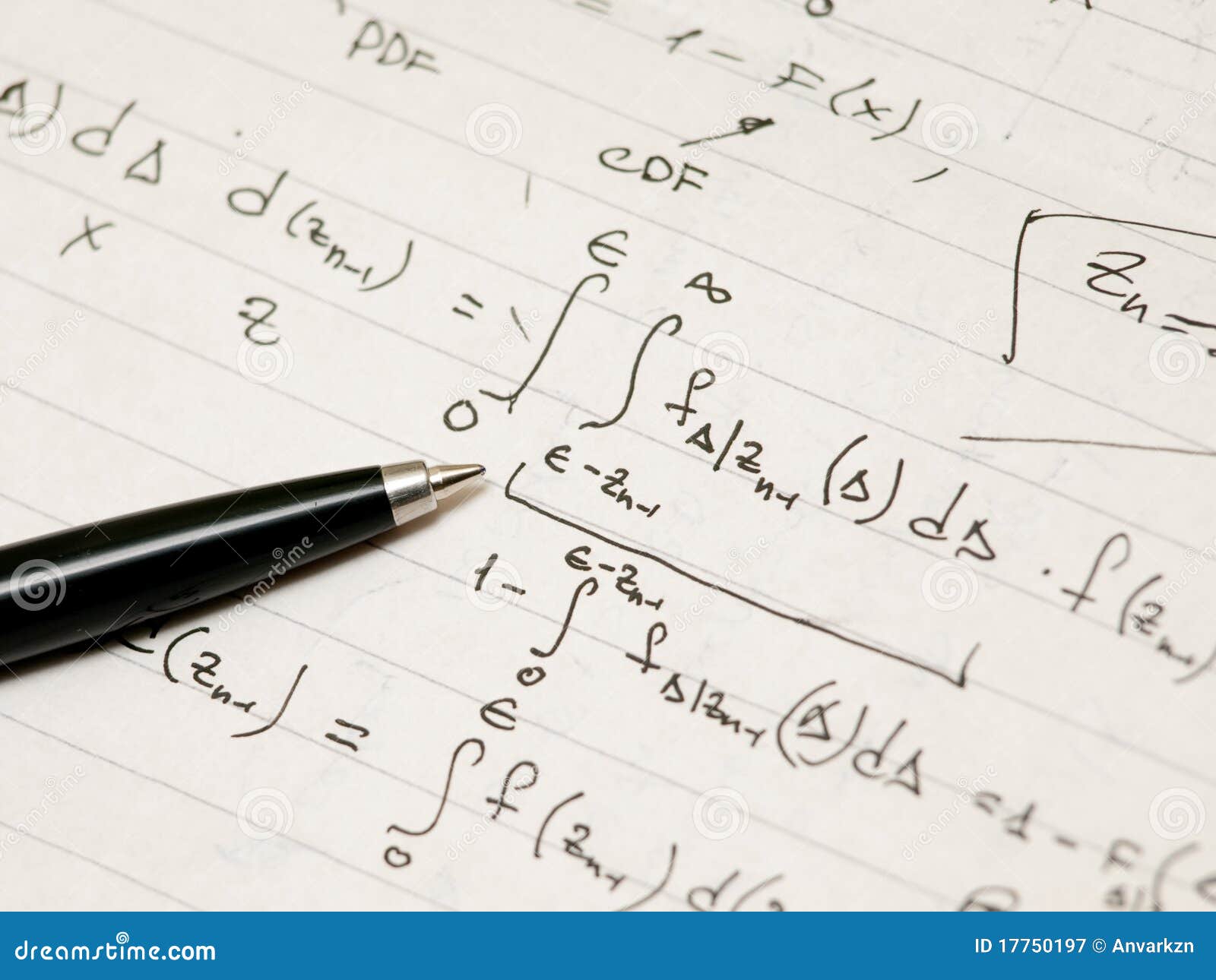 Derivazione Di Una Formula Matematica Avanzata Immagine Stock ...