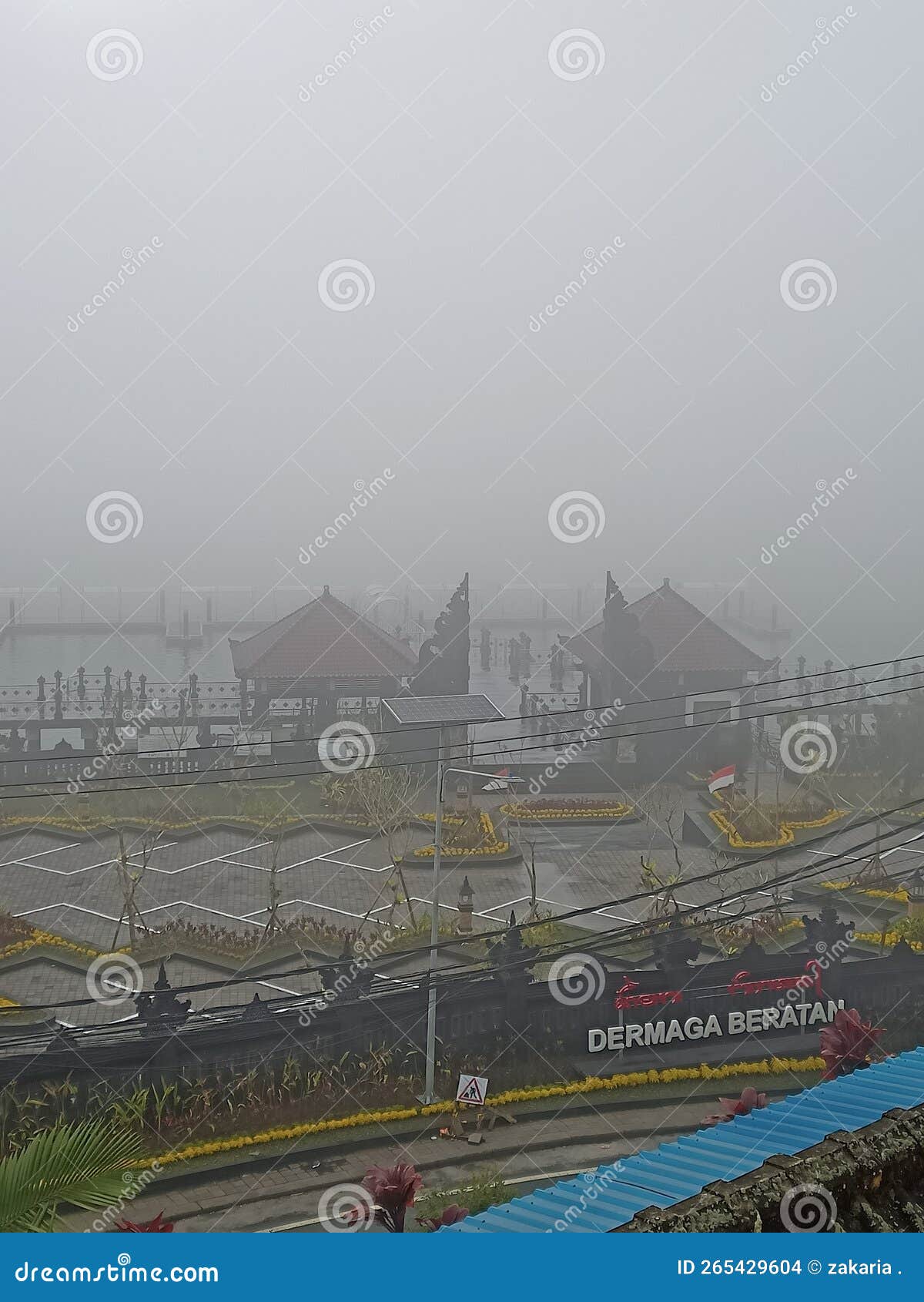 Dermaga beratan with fog stock photo. Image of dermaga - 265429604