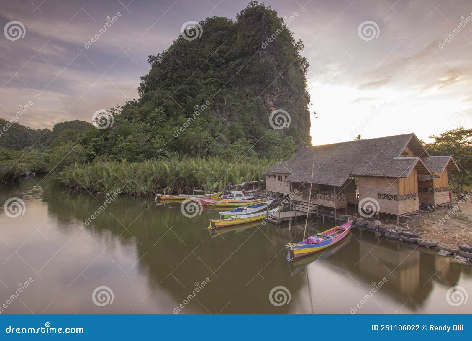 Dermaga Dua Rammang Rammang Maros Stock Photo - Image of maros, rammang ...