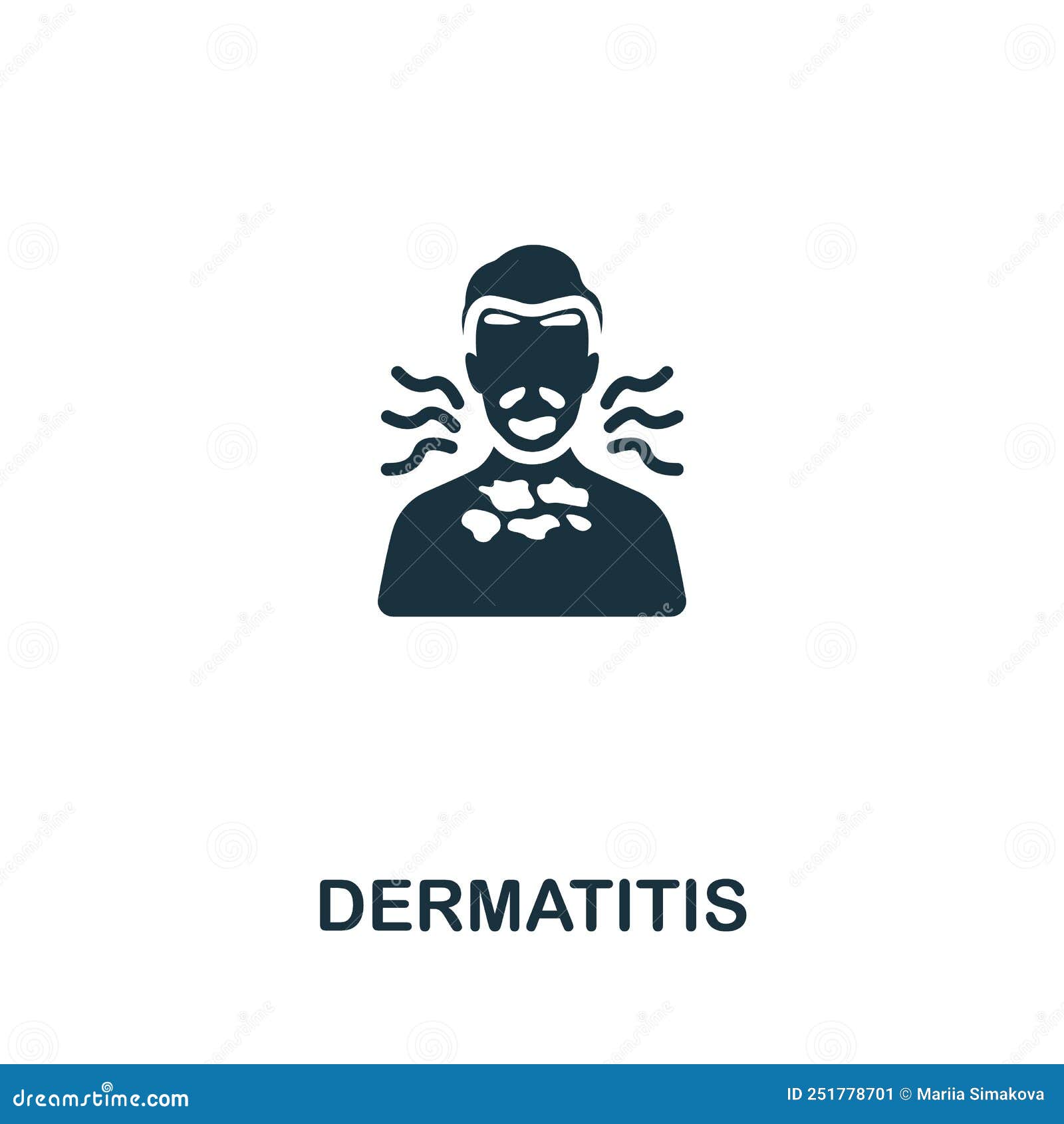 Dermatitis Icon Monochrome Simple Allergy Icon For Templates Web