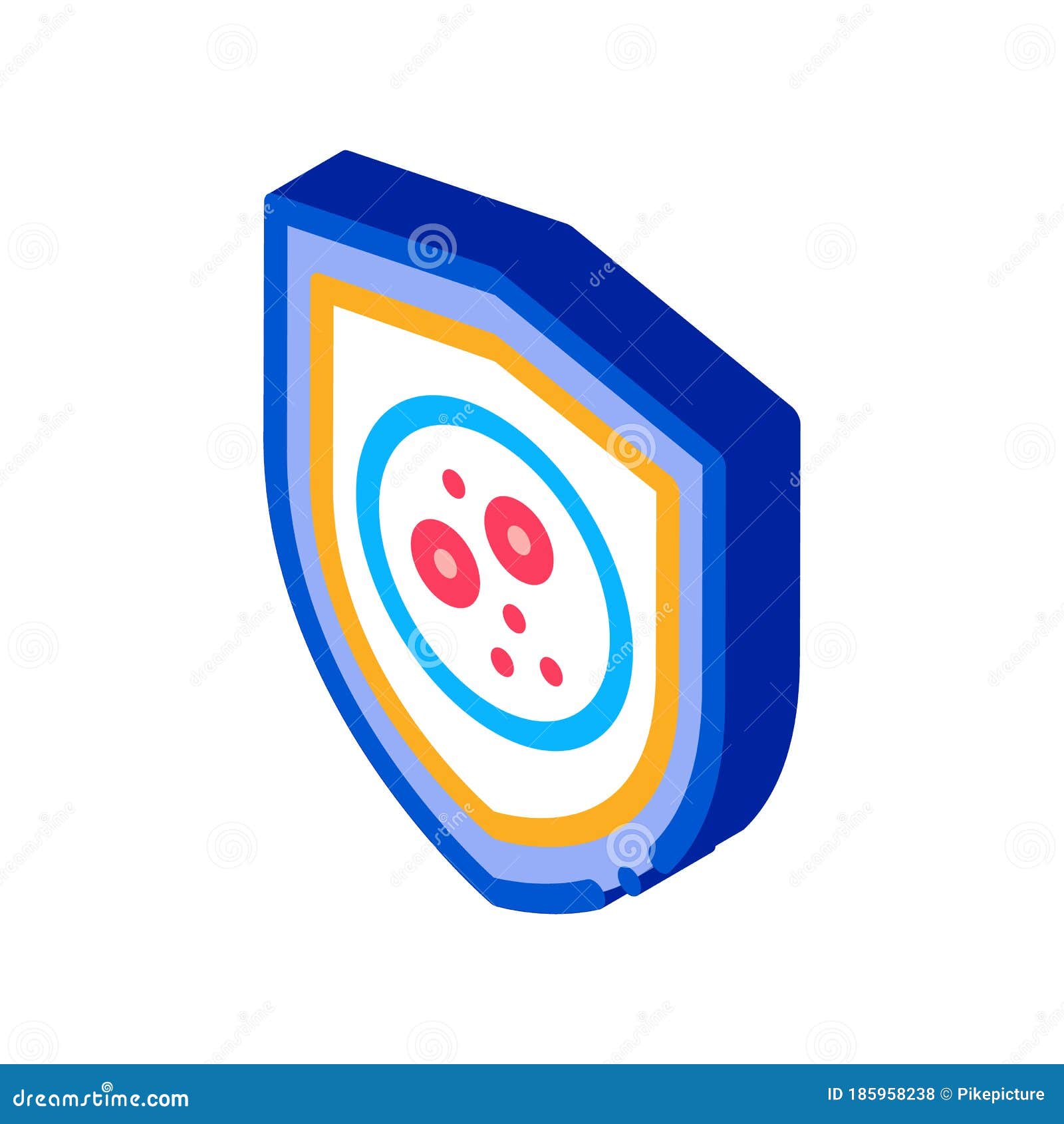 Dermatitis Problem Isometric Icon Vector Illustration Stock Vector