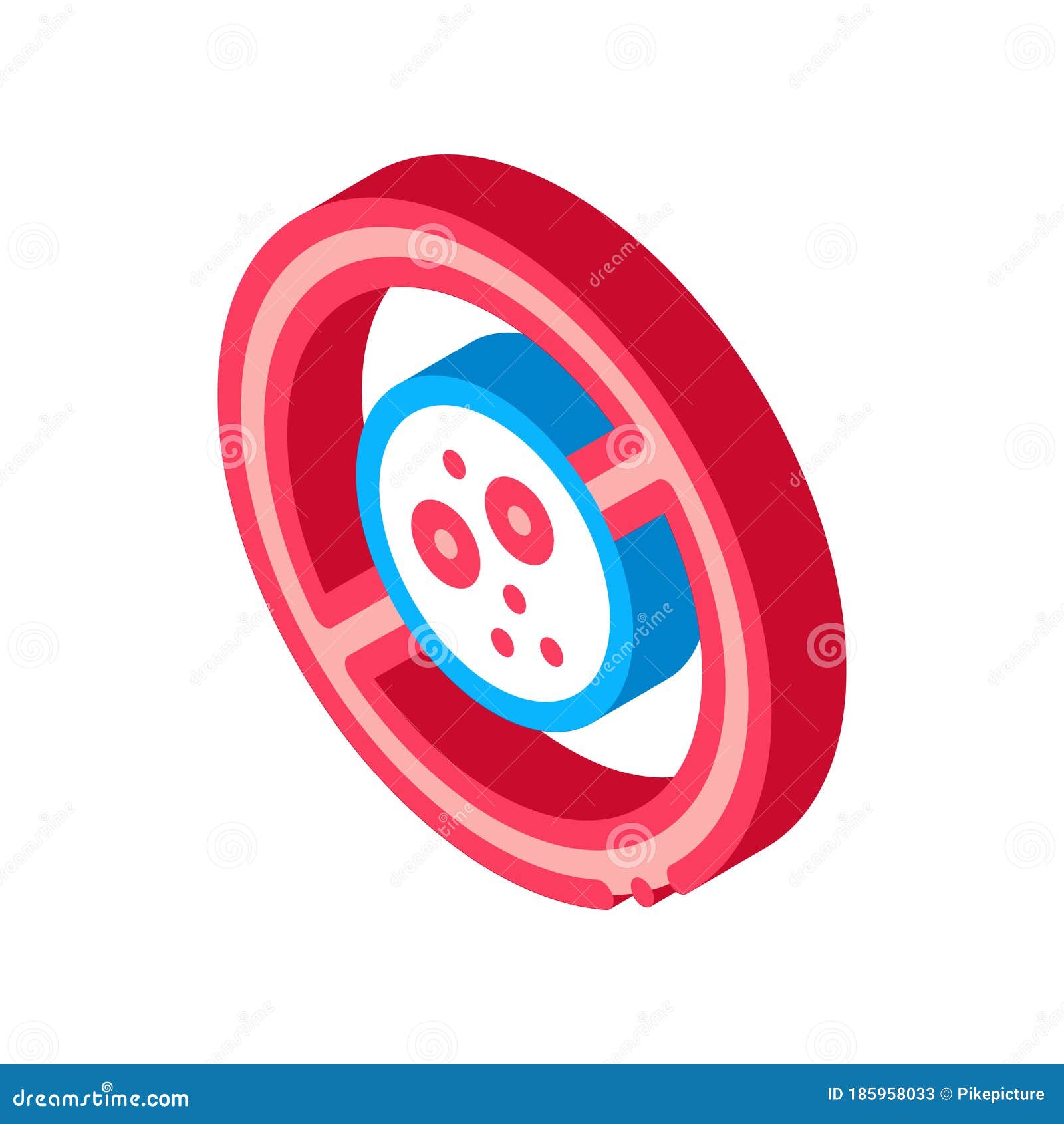 Dermatitis Prohibition Isometric Icon Vector Illustration Stock Vector