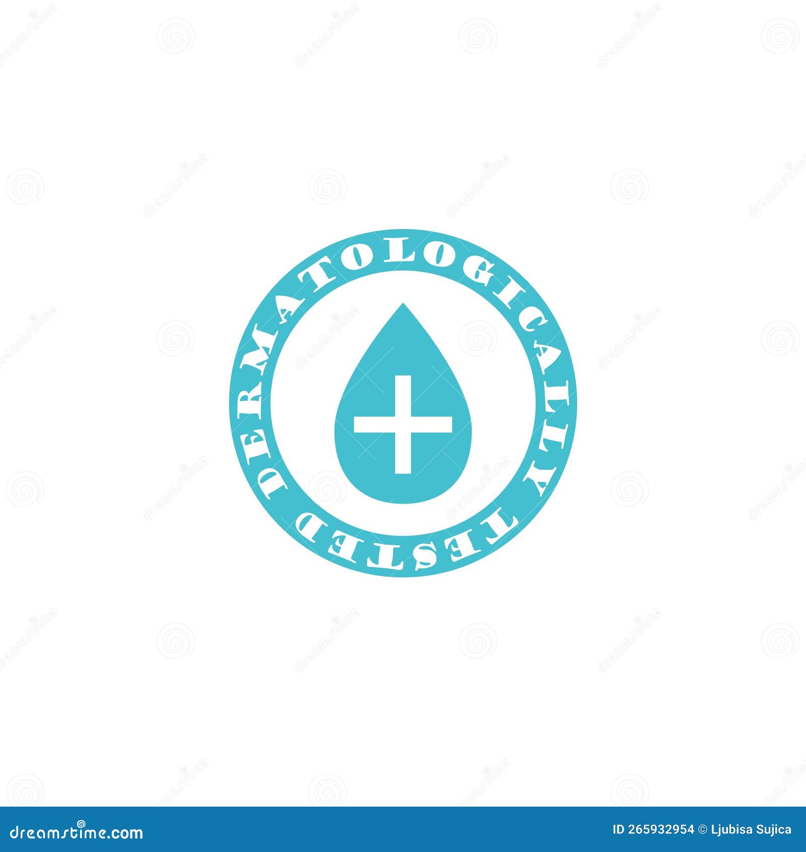 Dermatologically Tested Logo Icon Isolated on White Background Stock ...