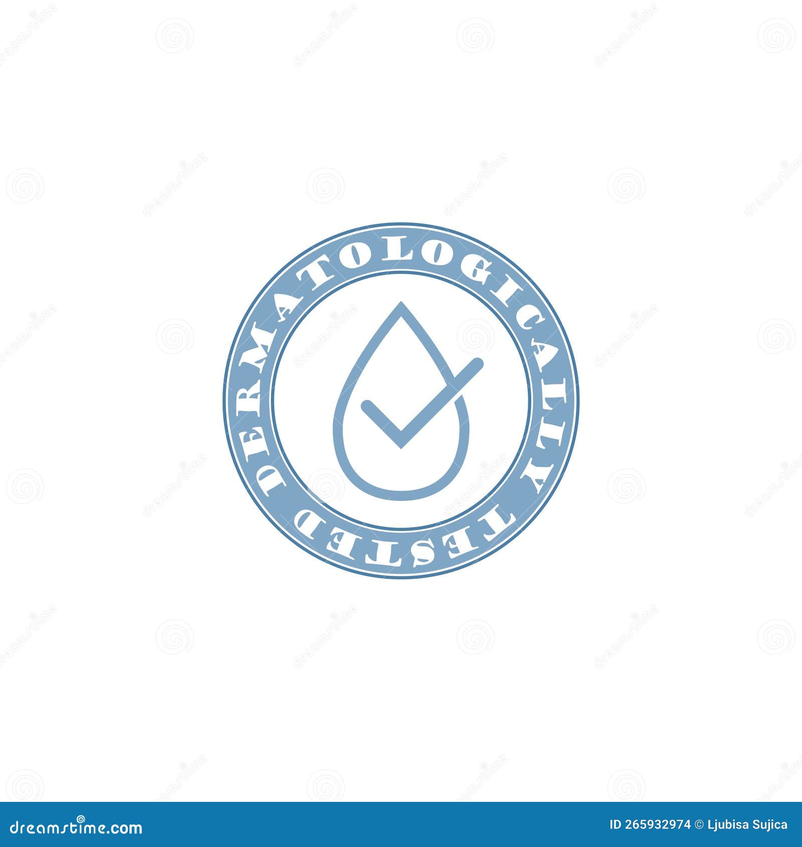 Dermatologically Tested Logo Icon Isolated on White Background Stock ...