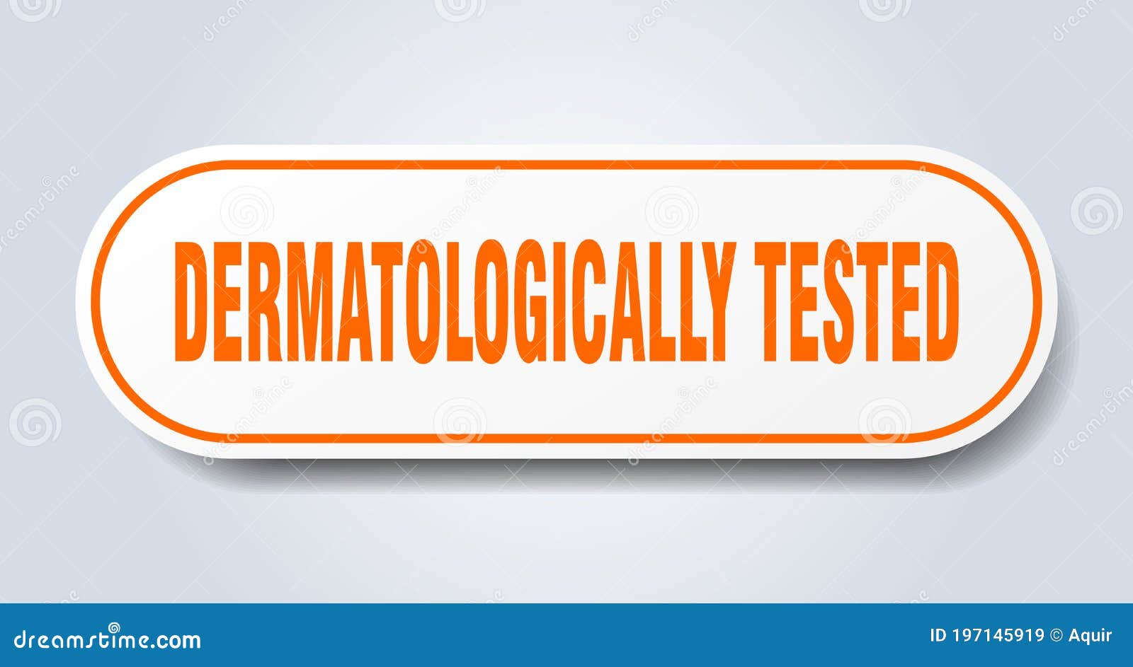Dermatologically Tested Sign. Rounded Isolated Button. White Sticker ...
