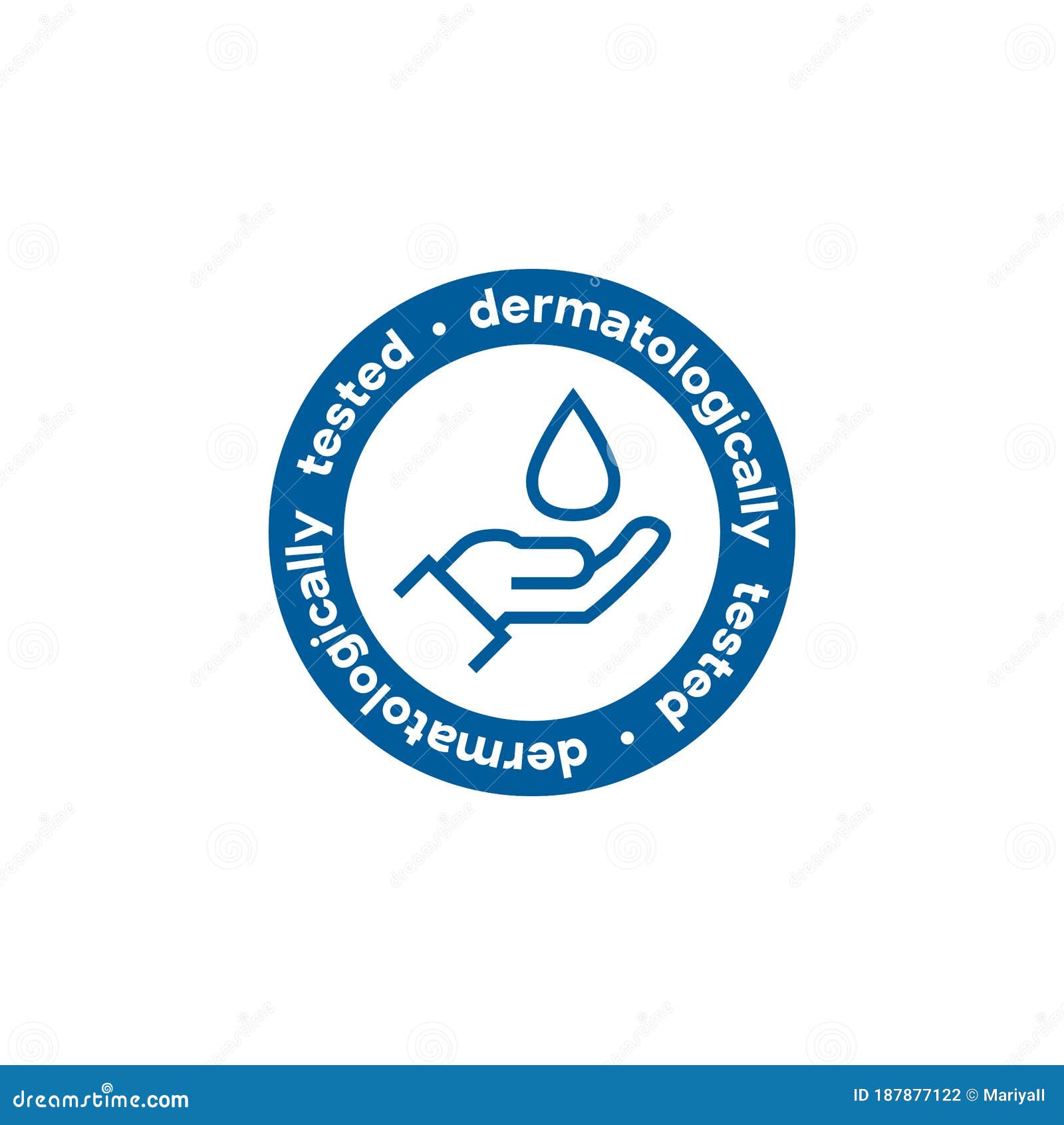 Dermatologically Tested Stamp on White Background. Vector Illustration ...