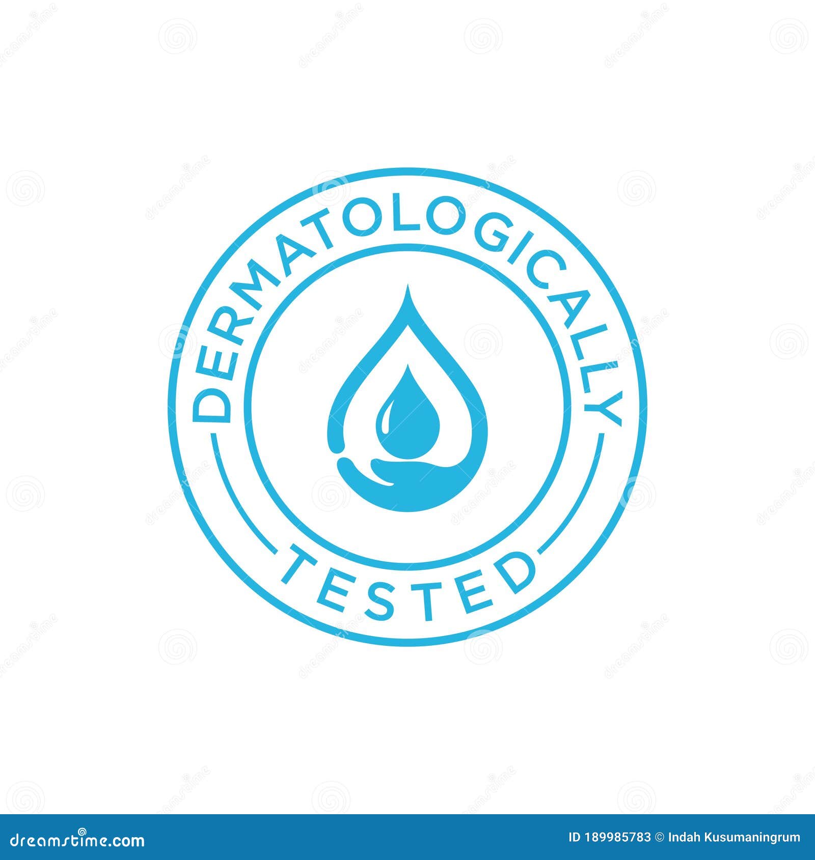 Dermatologically Tested Water Drop Icon Stock Vector - Illustration of ...