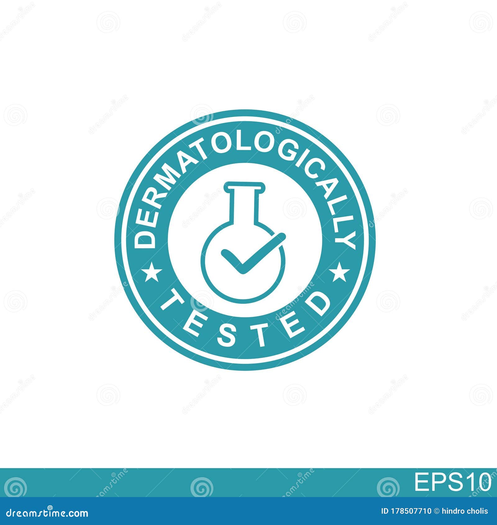 Dermatologically Vector Badge Template. Suitable for Product Label ...