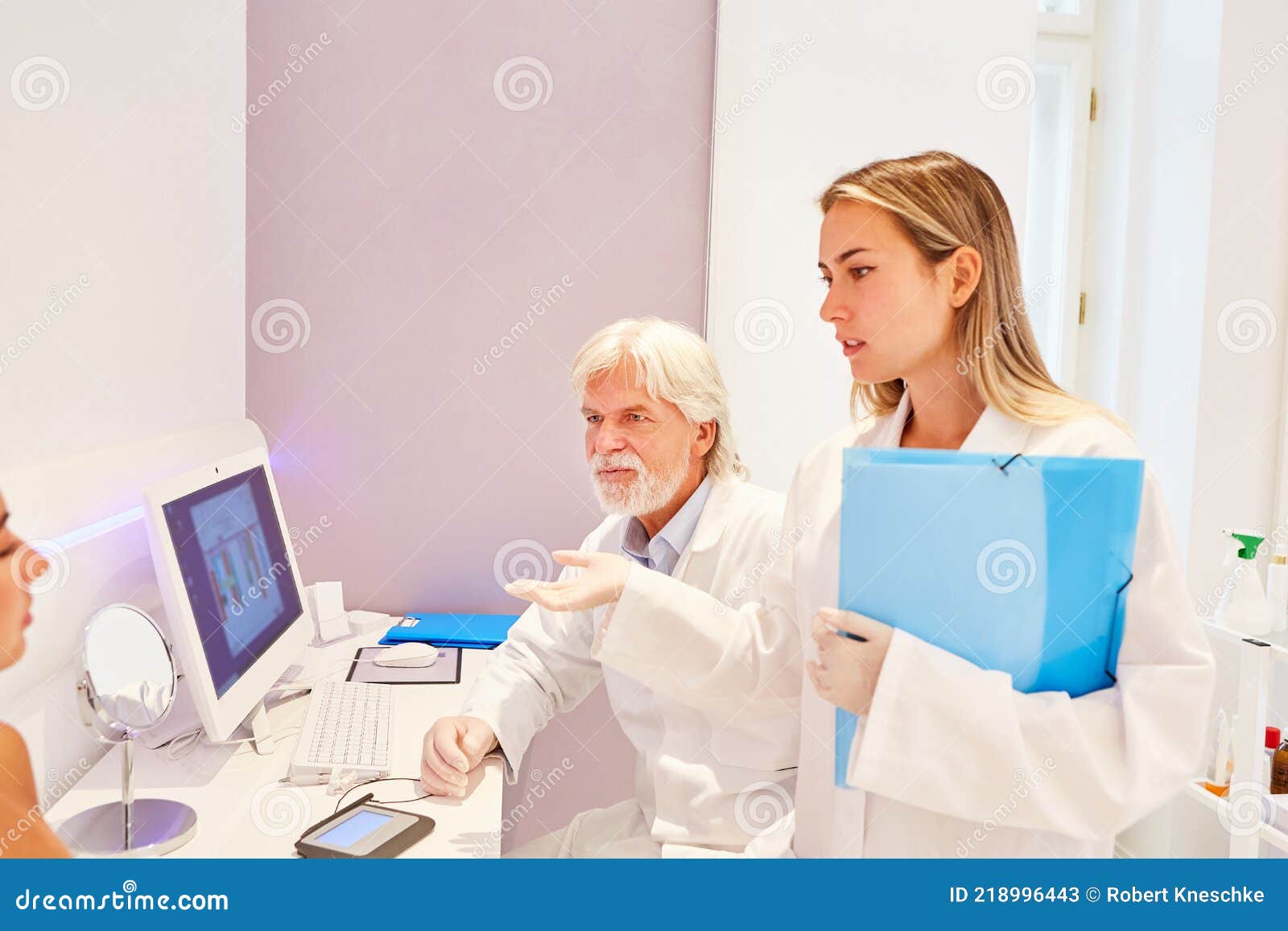 Dermatologist and Colleague during the Consultation Stock Image - Image ...