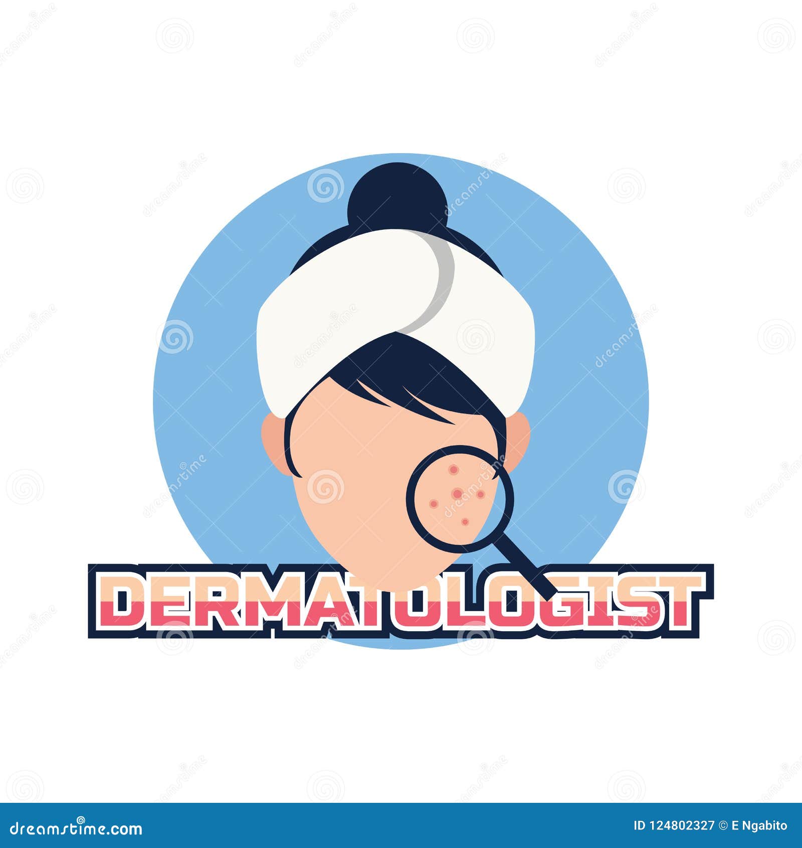 Dermatologist Logo For Doctor Or Clinic Vector Illustration Stock