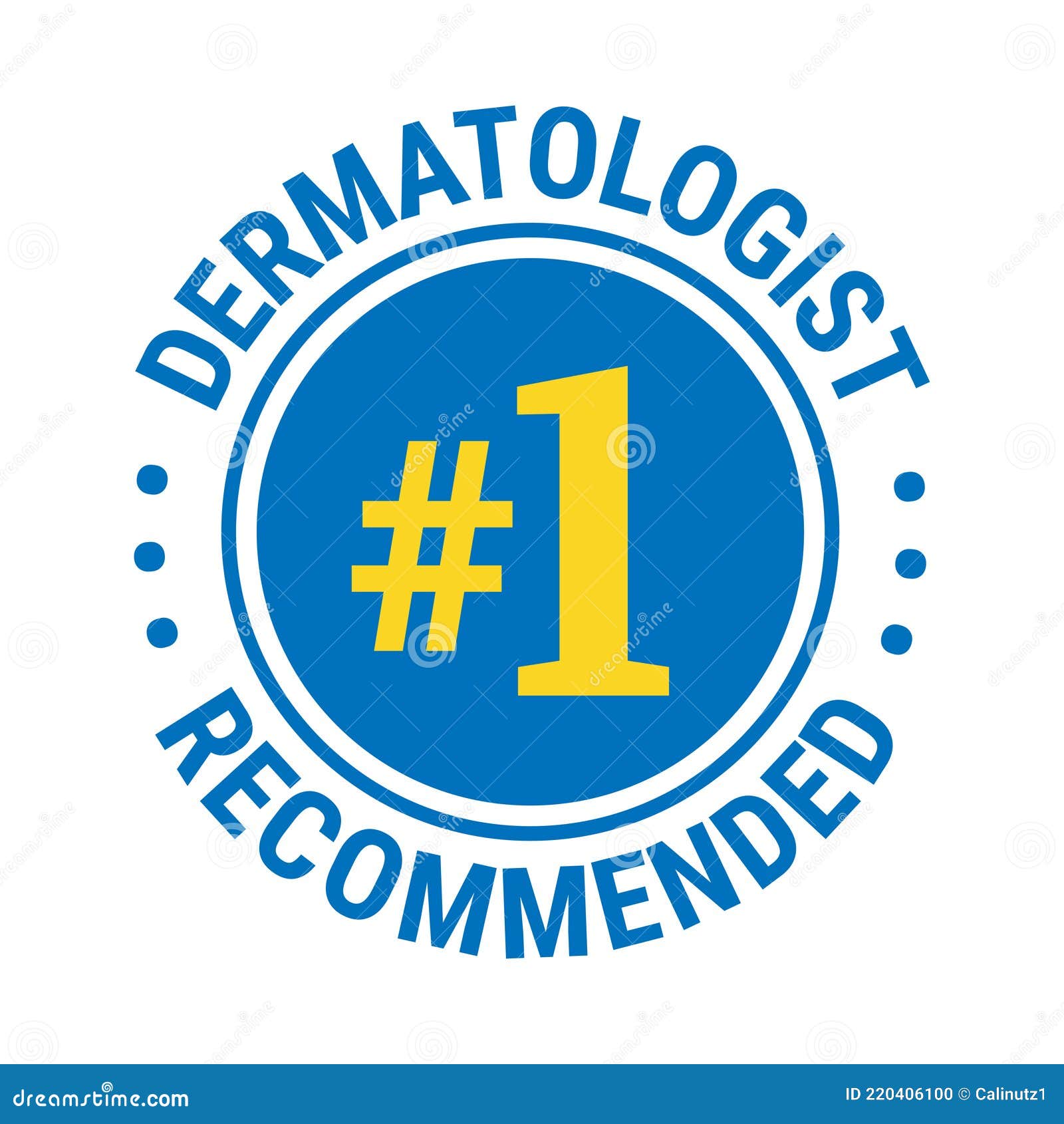 Dermatologist Recommended Vector Icon Template Design Stock Vector ...