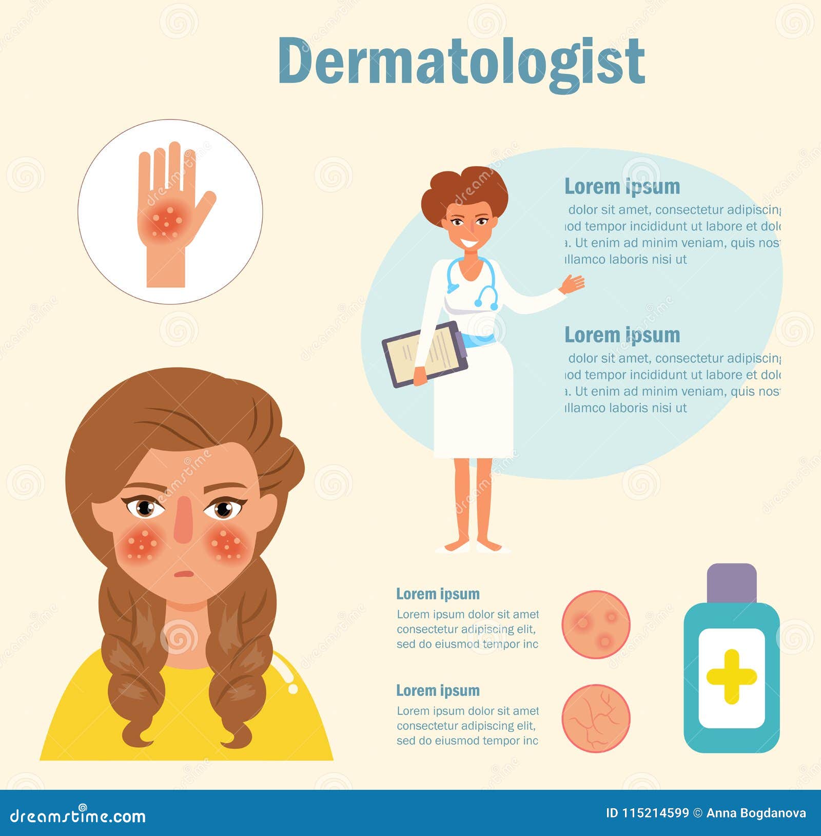 Dermatologist Vector. Cartoon Stock Vector - Illustration of concept ...