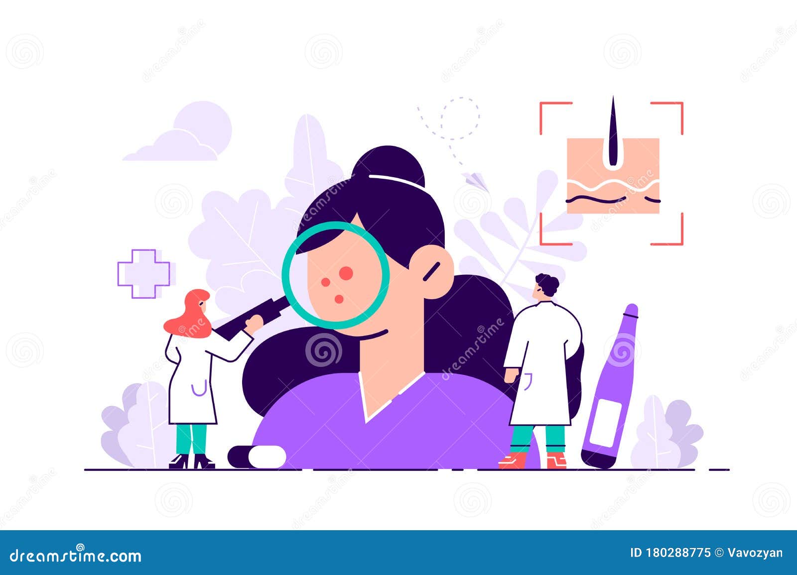 Dermatologist Vector Illustration Stock Vector - Illustration of health ...