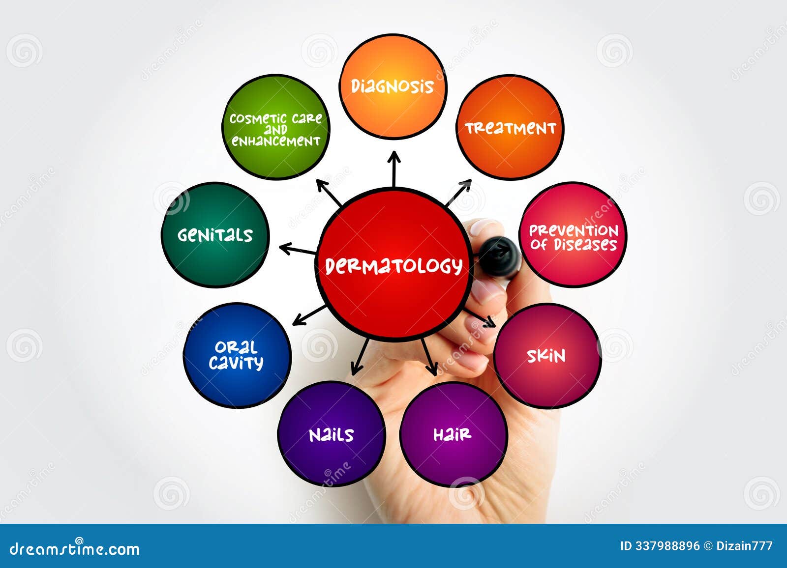 Dermatology is the Branch of Medicine Dealing with the Skin, Mind Map ...
