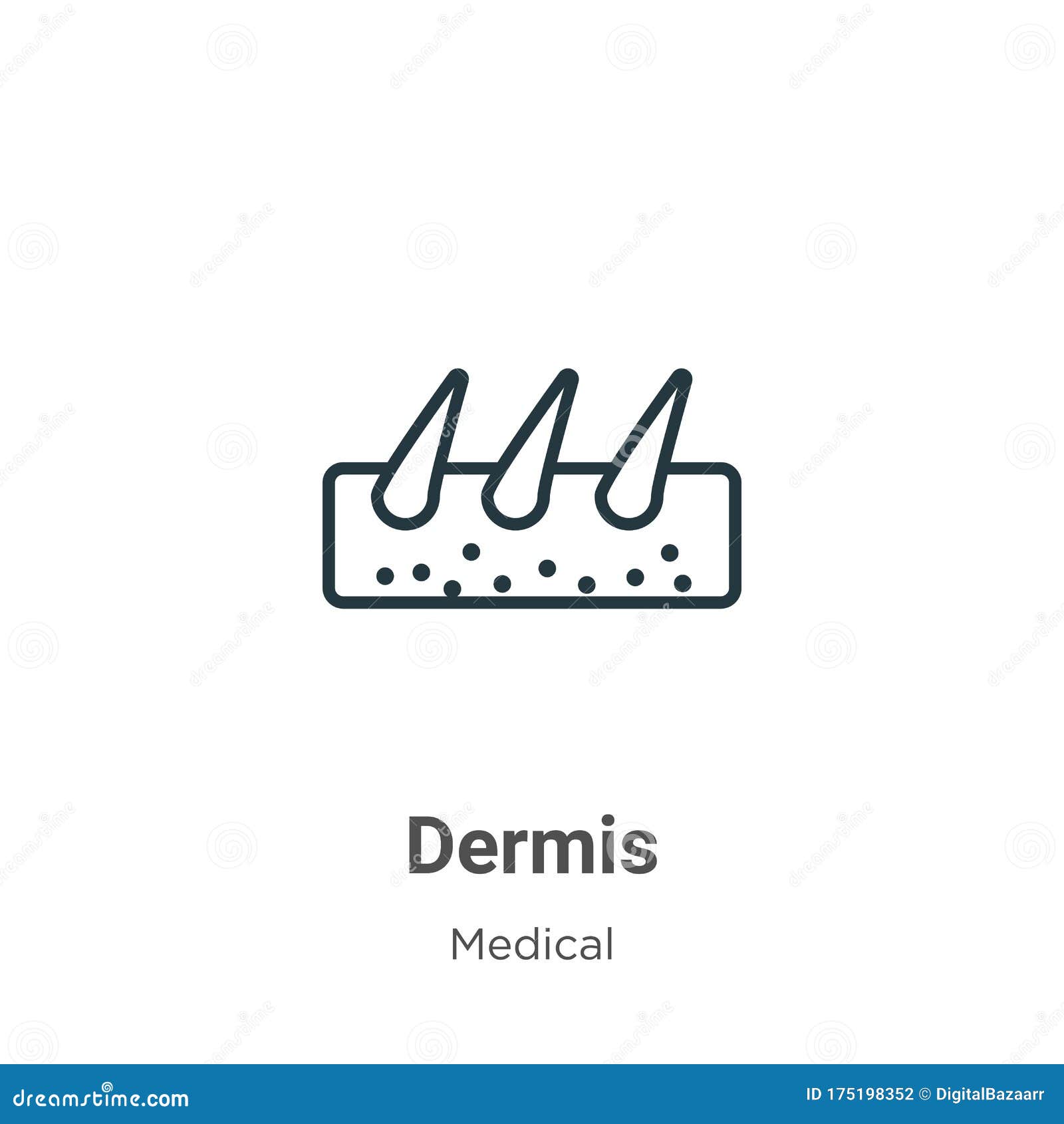 Dermis Icon In Different Style Vector Illustration. Two Colored And Black Dermis Vector Icons ...