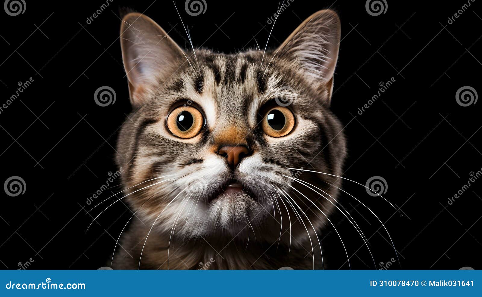 A Derpy-looking Cat with Crossed Eyes Stock Illustration - Illustration ...