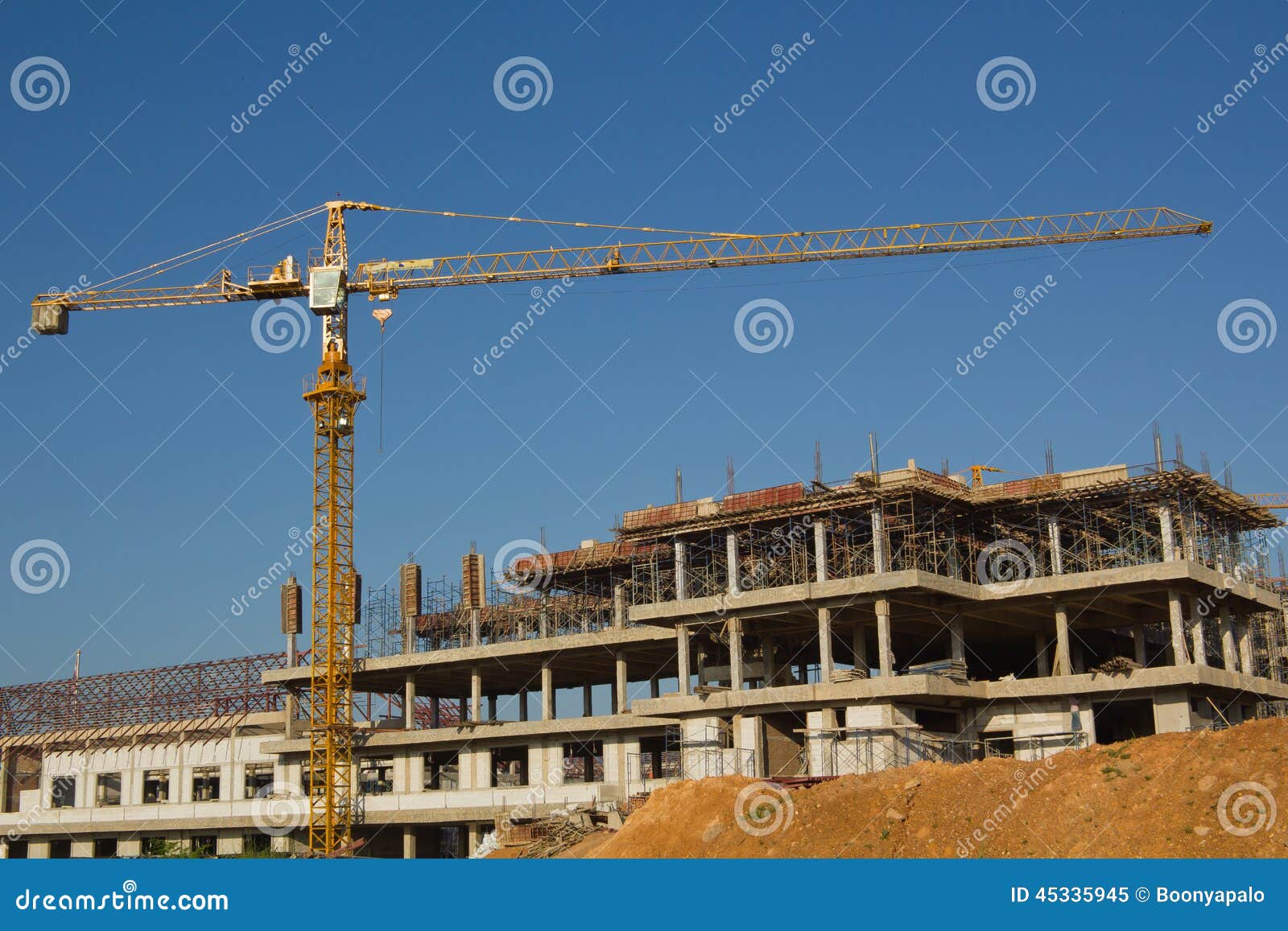 Derrick at construction stock image. Image of architecture - 45335945